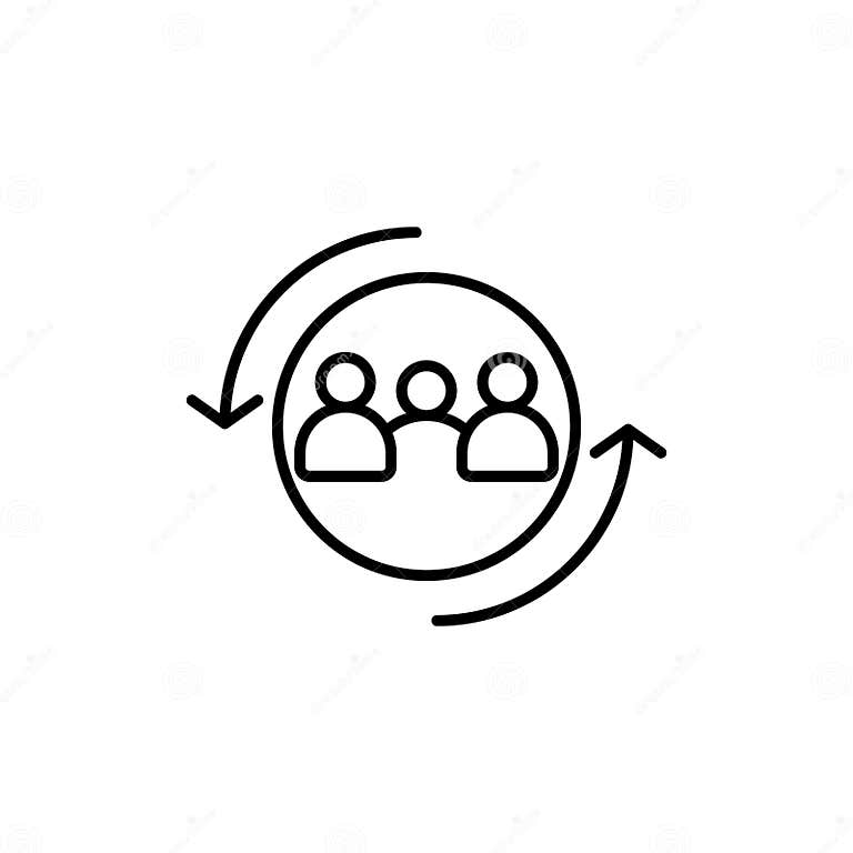 Icono De Cambio De Personal Ilustración Del Vector Ilustración De Transferencia Gente 330821532