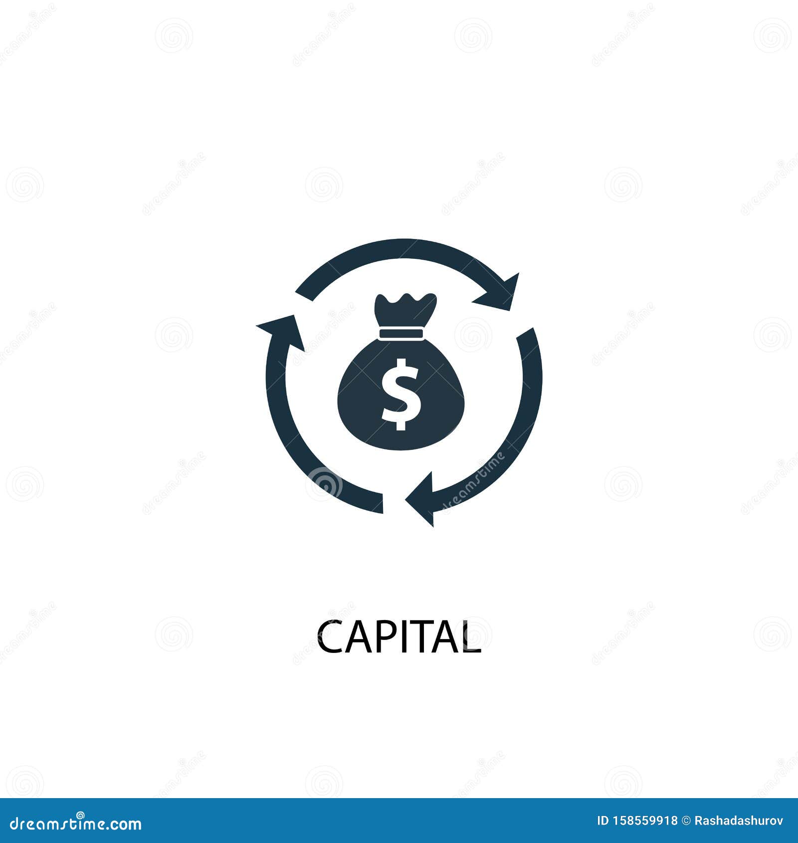 Icono De Capital. Elemento Simple Ilustración del Vector - Ilustración ...