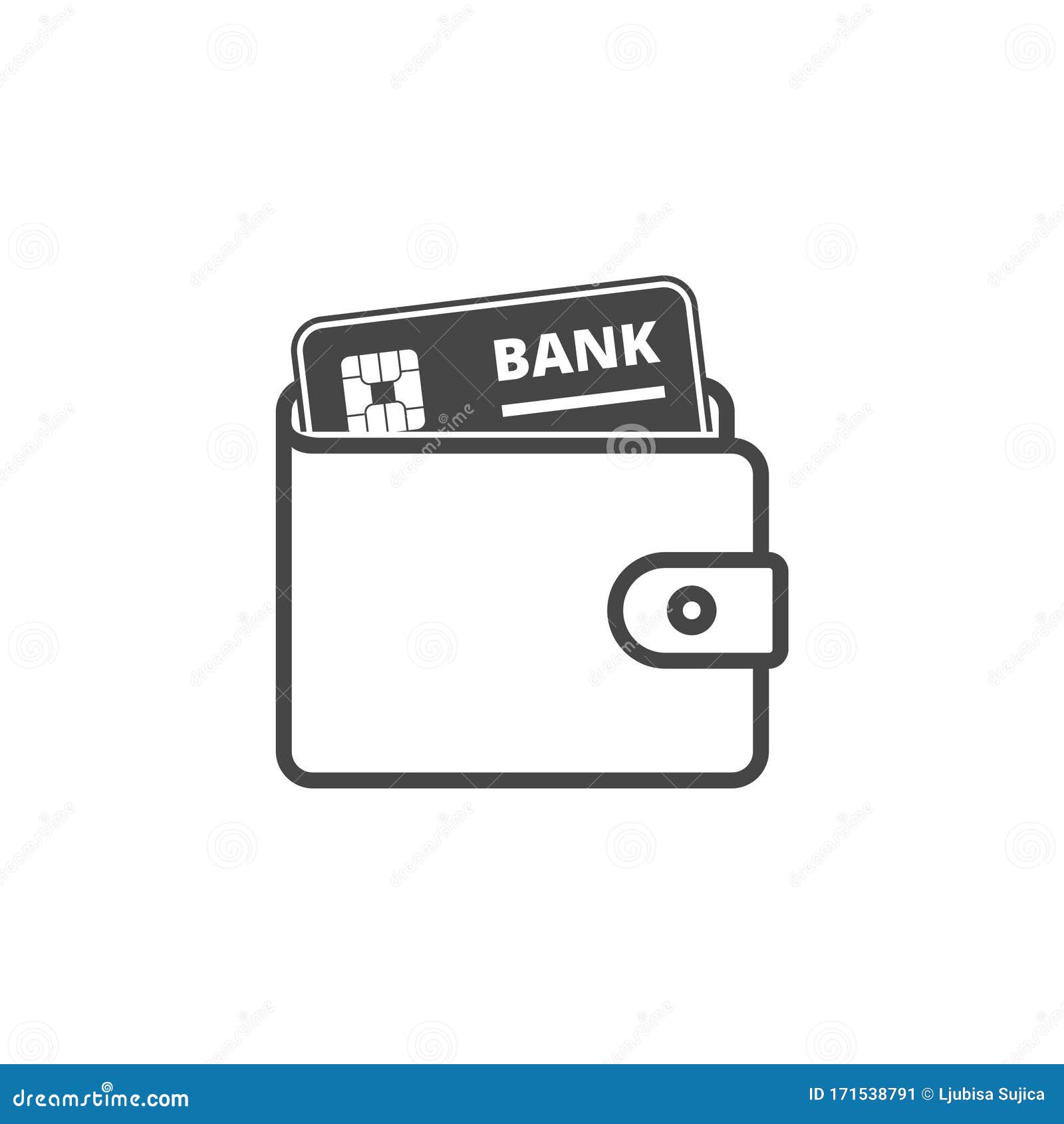 Icono de cartera ilustración del vector. Ilustración de iconos - 171538791