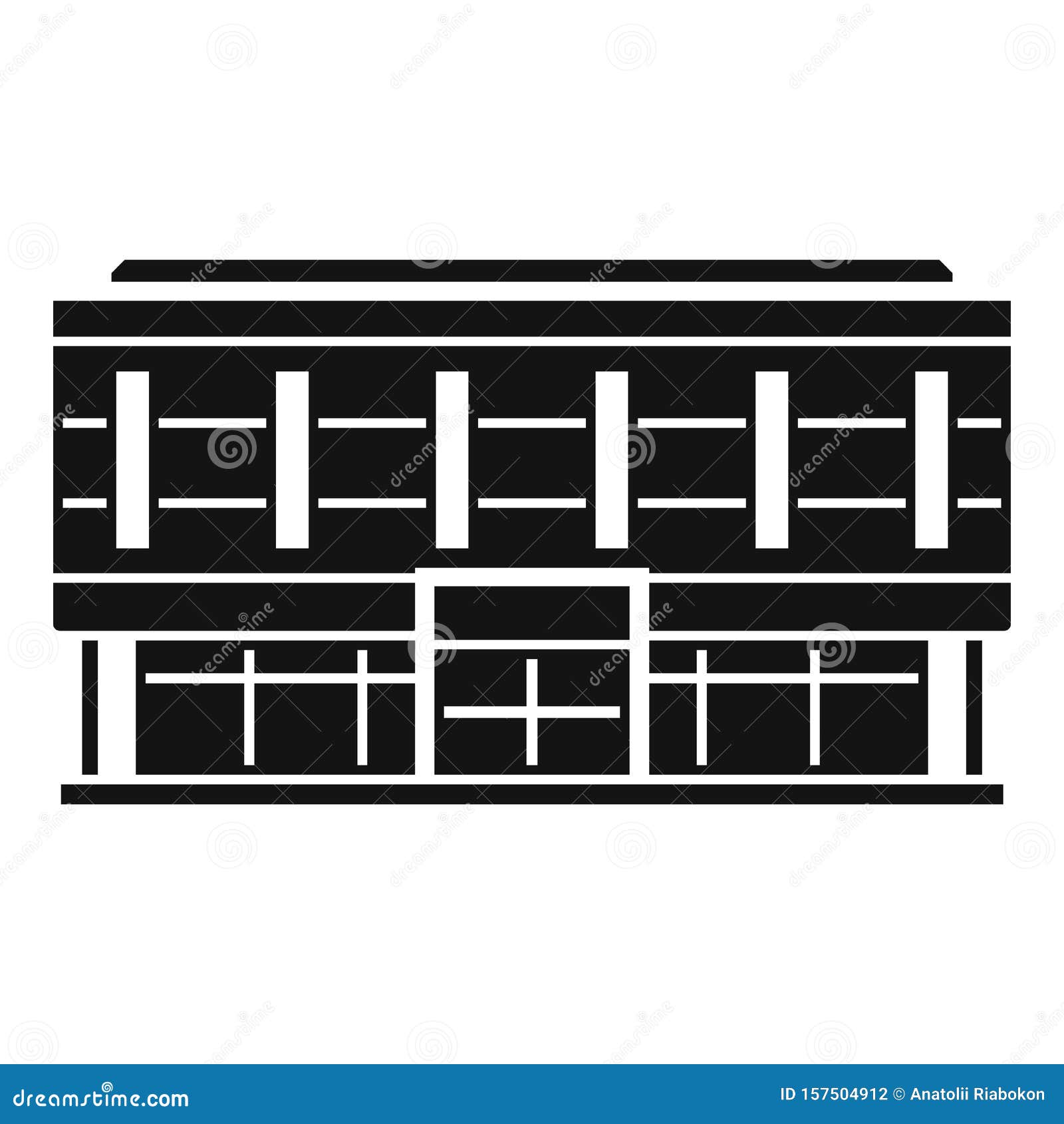 Icono De Centro Comercial De Office, Estilo Simple Ilustración del ...