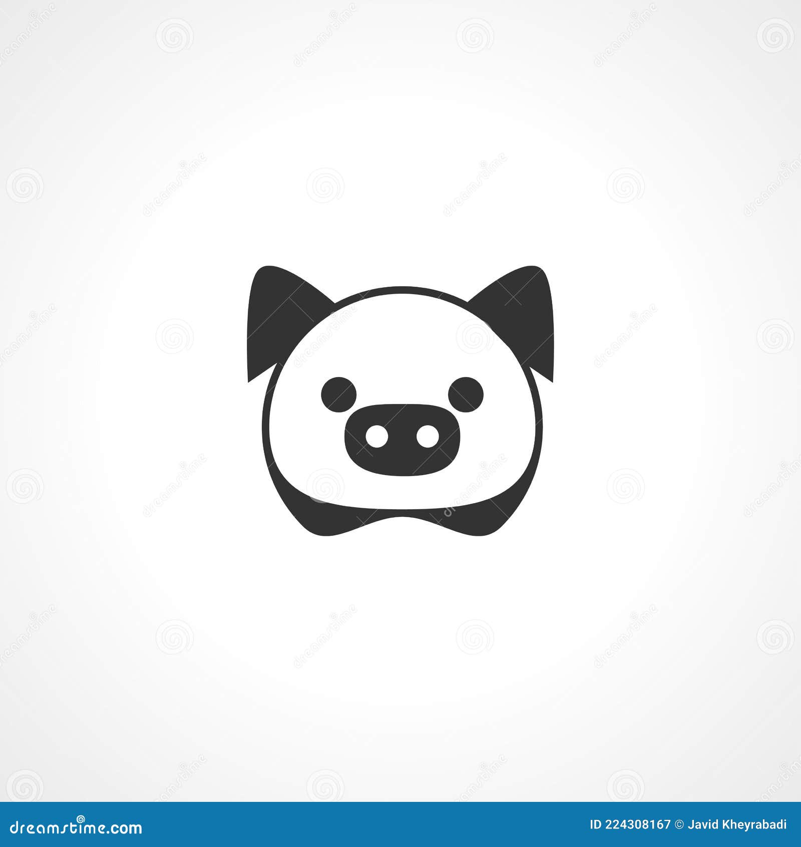 Icono De Cerdo. Icono Simple Aislado De Cerdo Stock de ilustración ...