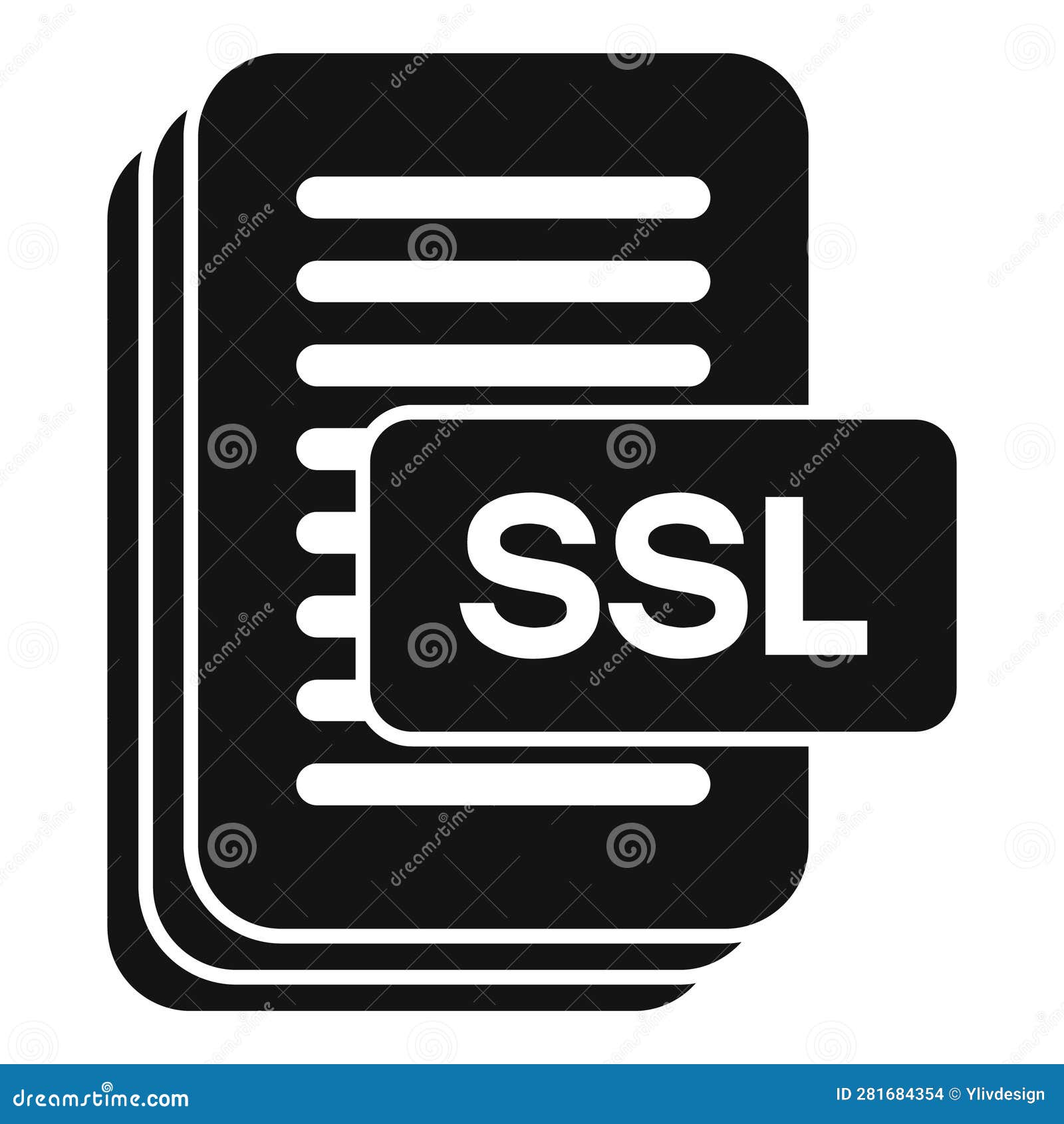 Icono De Certificado Ssl Vector Simple. Datos Web Ilustración del ...