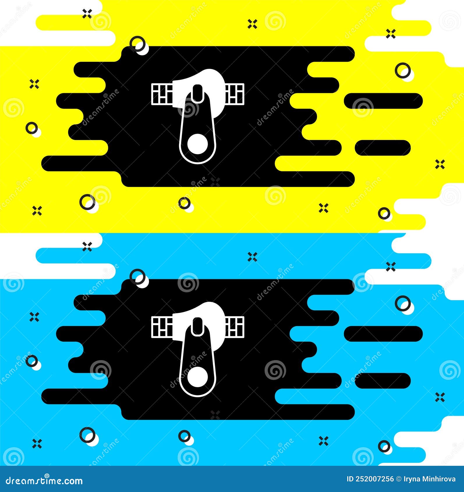 Icono De Cierre Blanco Aislado En Fondo Negro. Vector Ilustración del ...