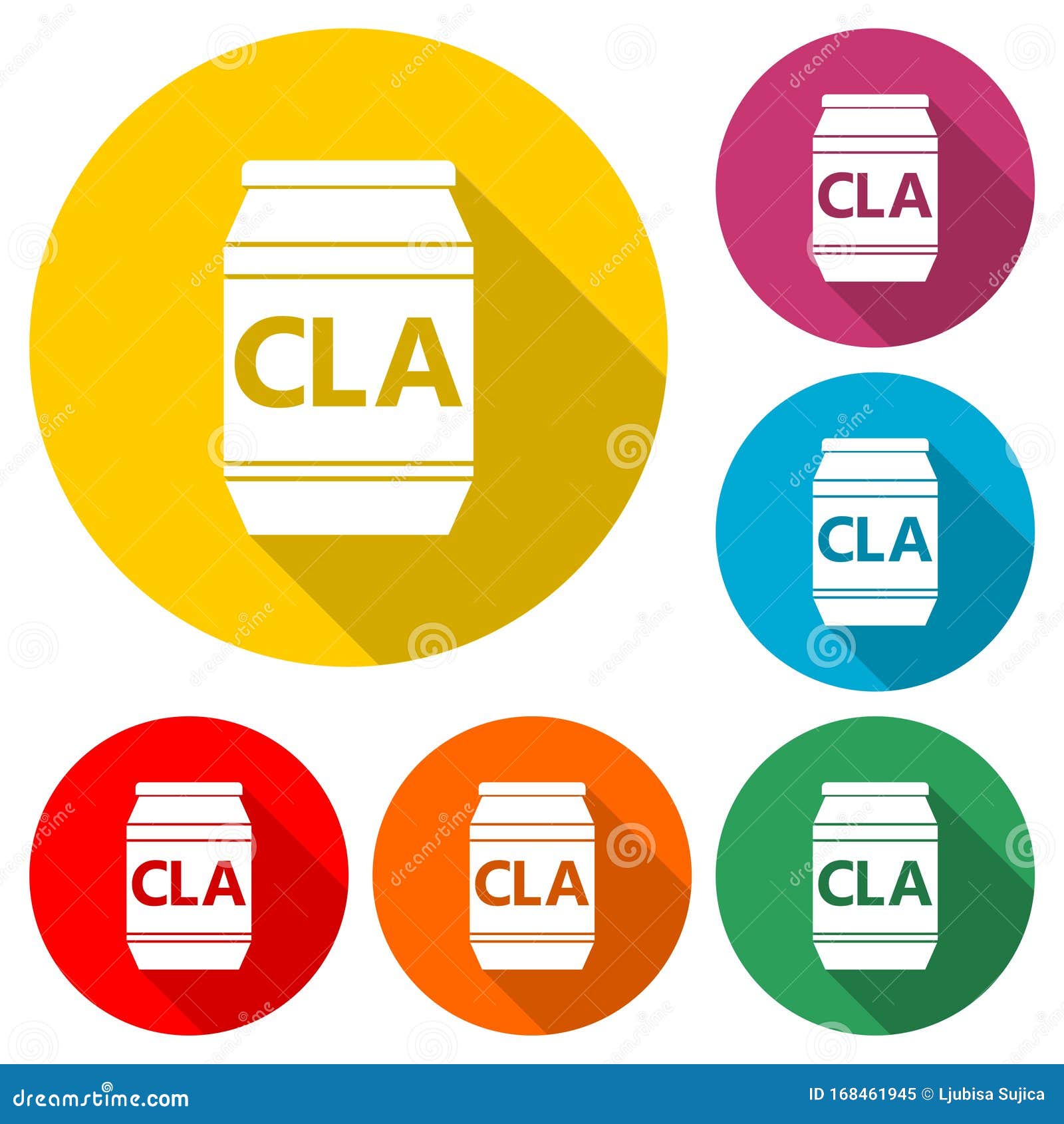 Icono De CLA Con Sombra Larga Ilustración del Vector - Ilustración de ...