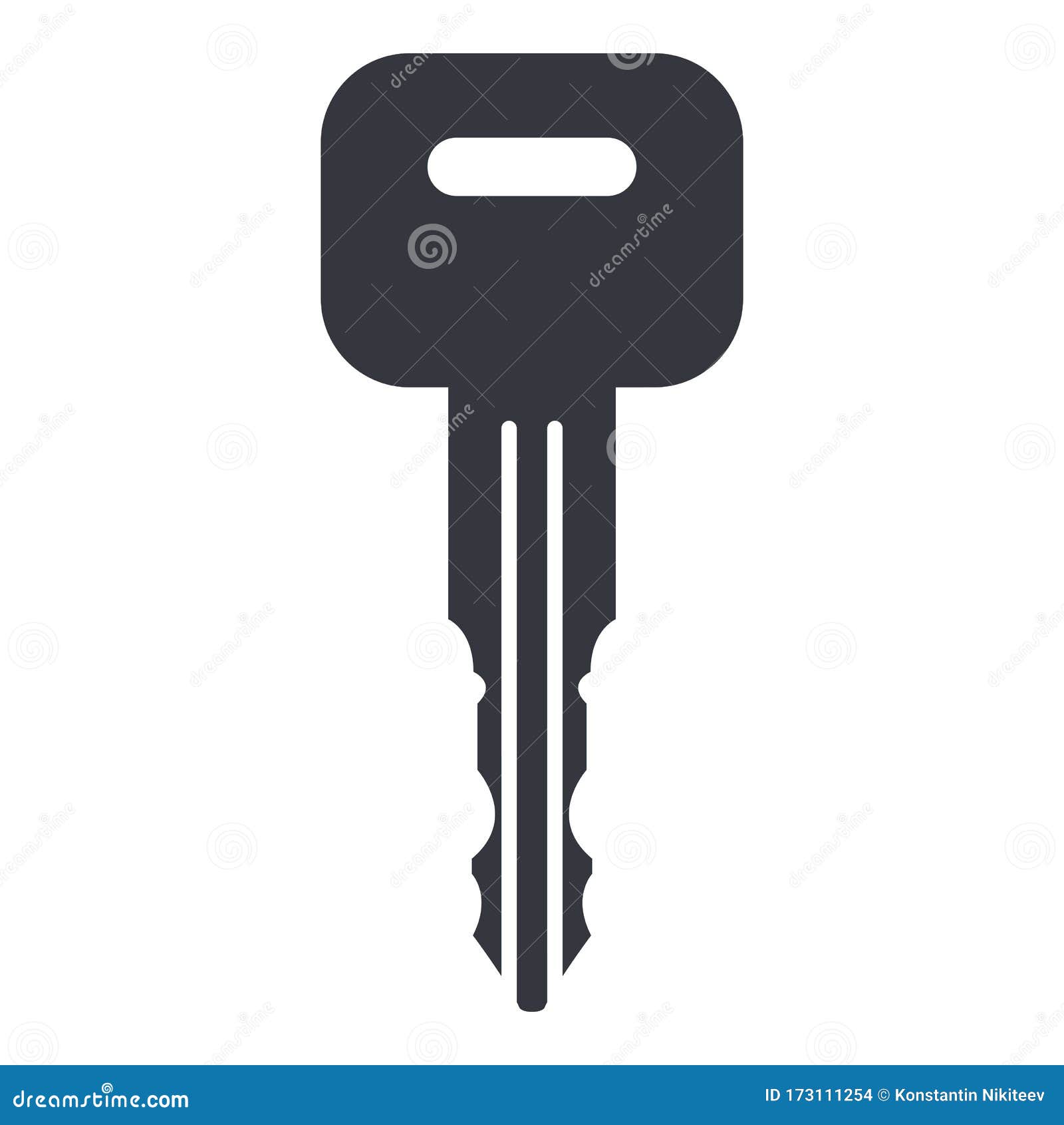 Icono De Clave Aislada Del Vector Ilustración del Vector - Ilustración ...