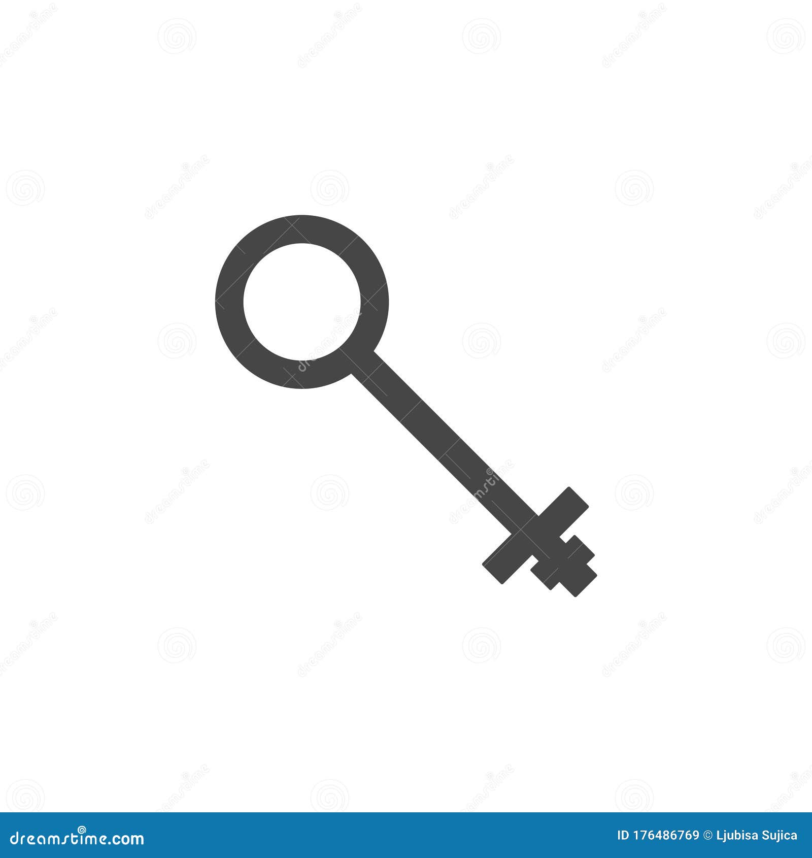 Icono De Clave De Icono En Estilo Plano Ilustración del Vector ...