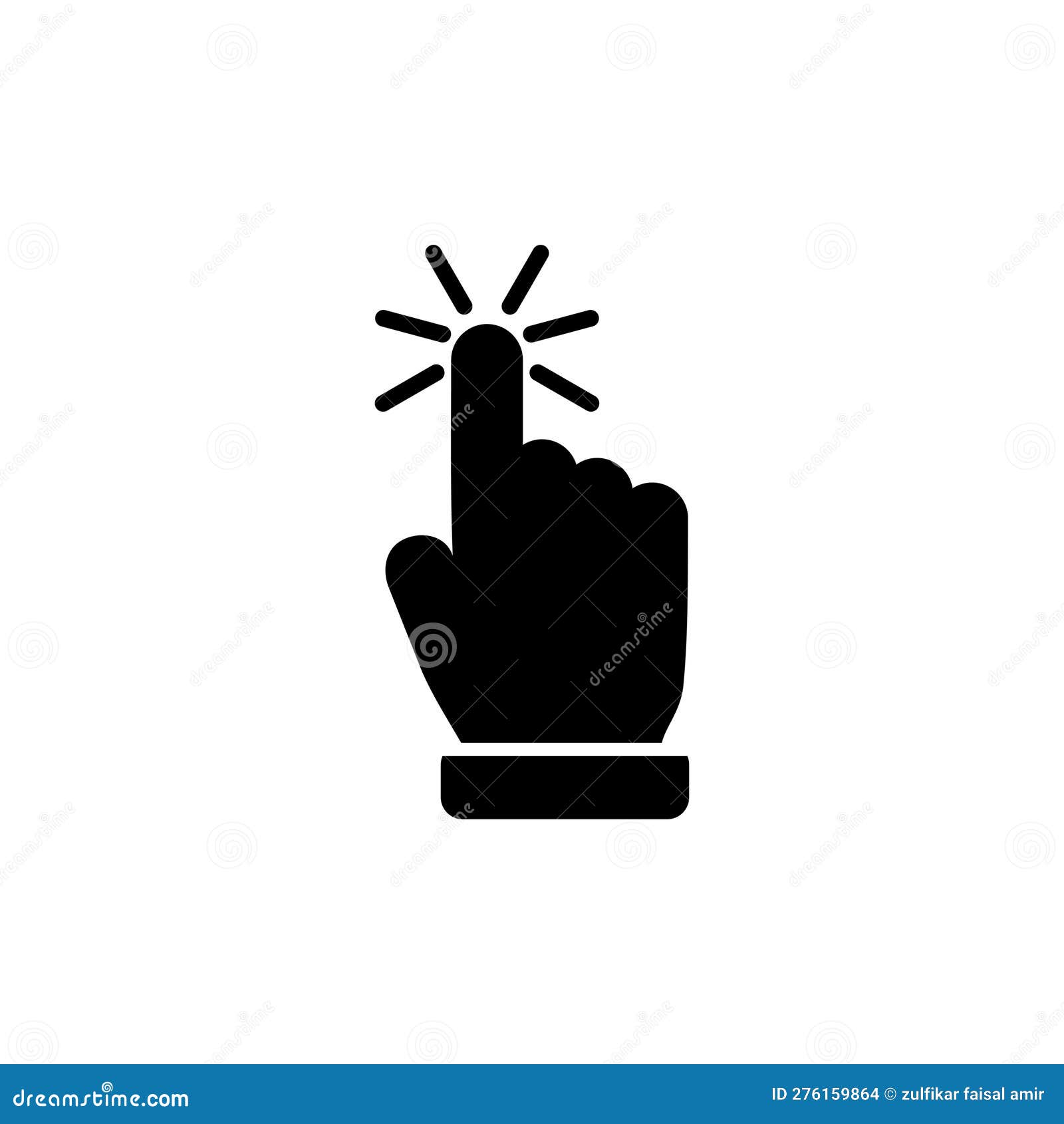 Icono De Clic Con La Mano. Icono De Clic. Icono De Puntero Ilustración ...