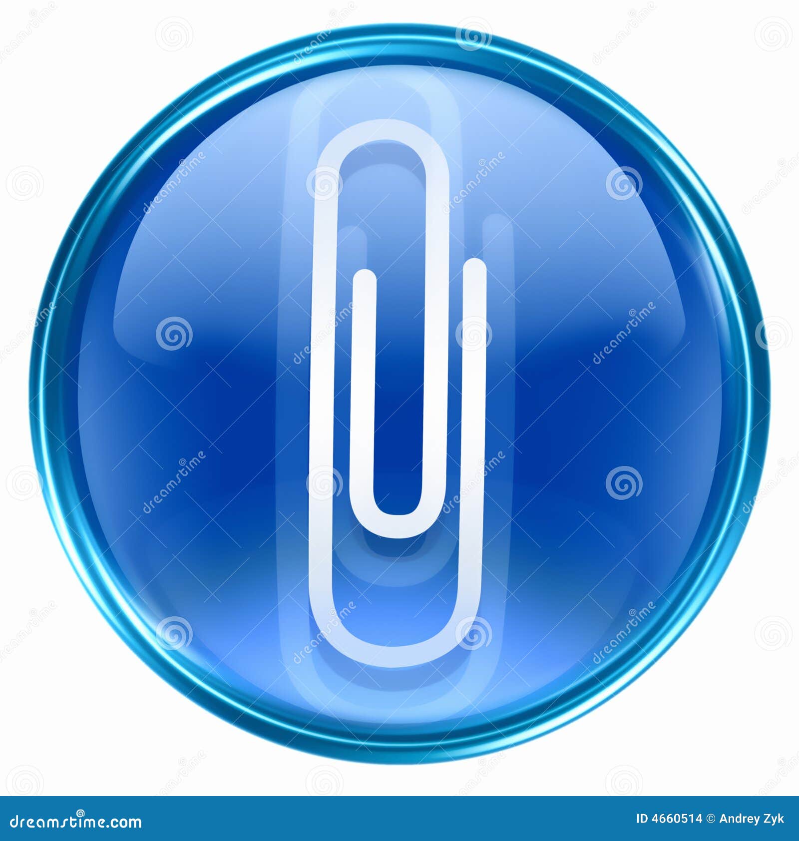 Icono de clip azul stock de ilustración. Ilustración de documento - 4660514