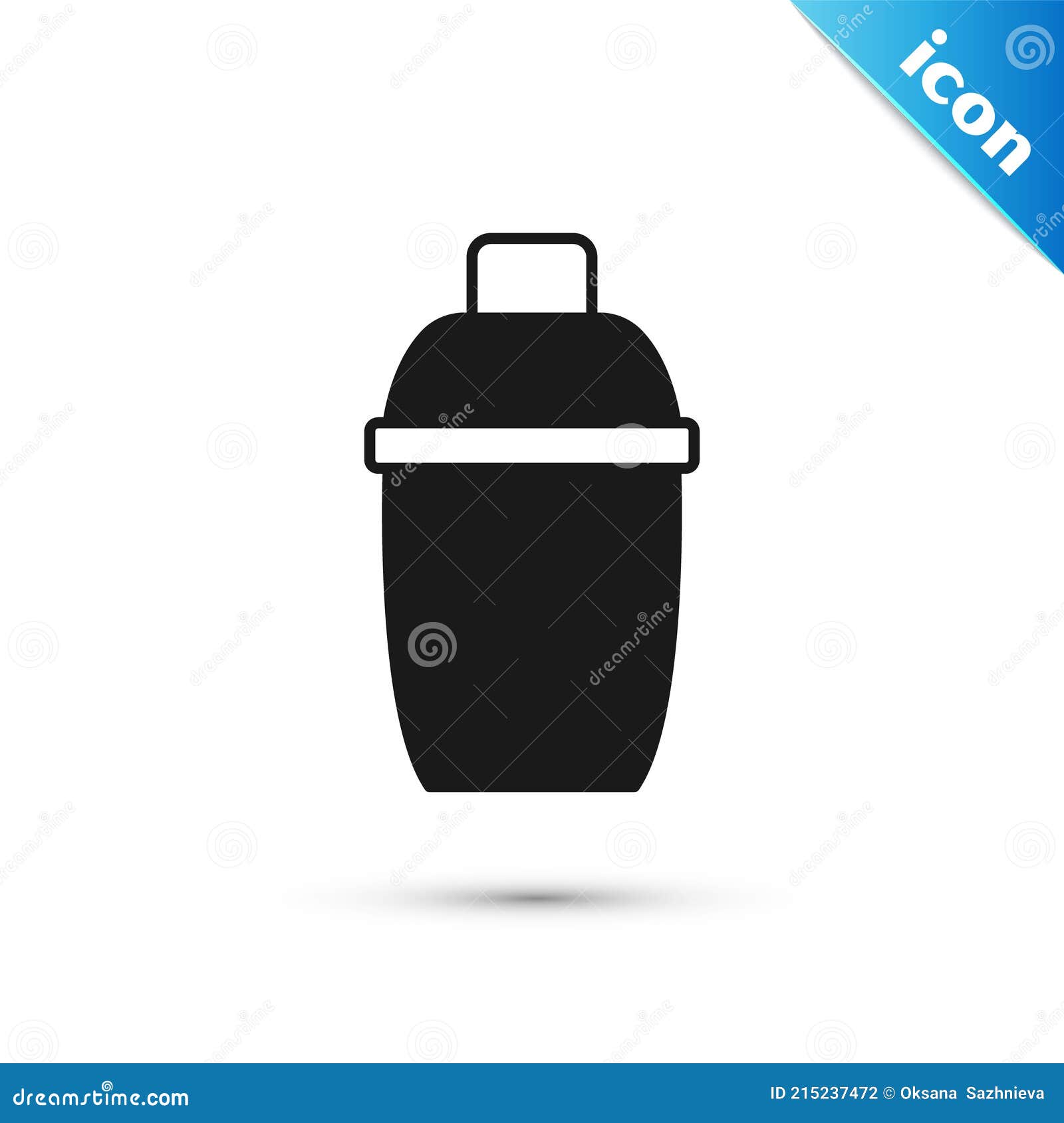 Icono De Coctelera Gris Aislado Sobre Fondo Blanco. Vector Ilustración ...