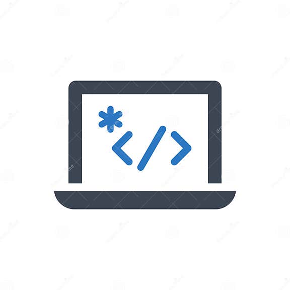 Icono de codificación ilustración del vector. Ilustración de limpio - 217599614