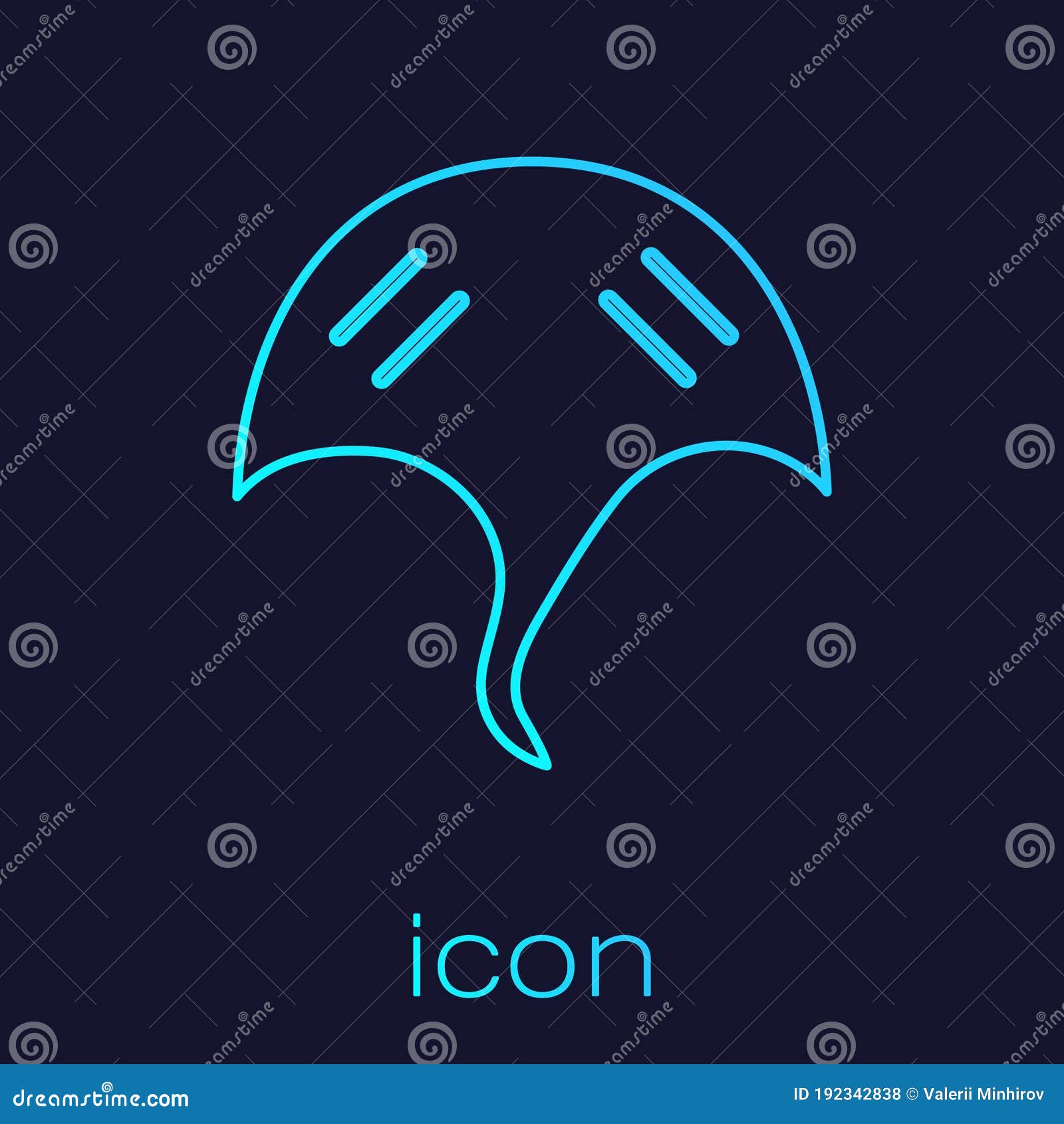 Icono De Color Turquesa Con Fondo Azul. Vector. Ilustración del Vector ...