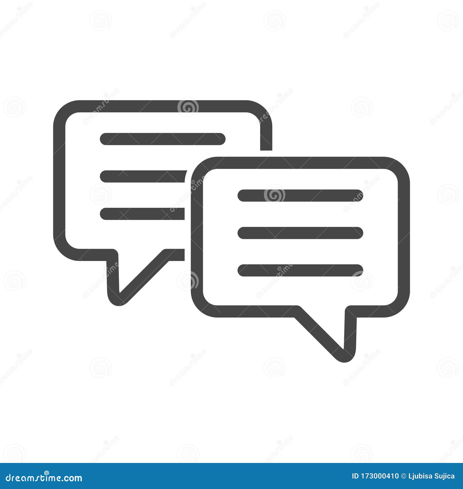 Icono de comentarios ilustración del vector. Ilustración de charla - 173000410