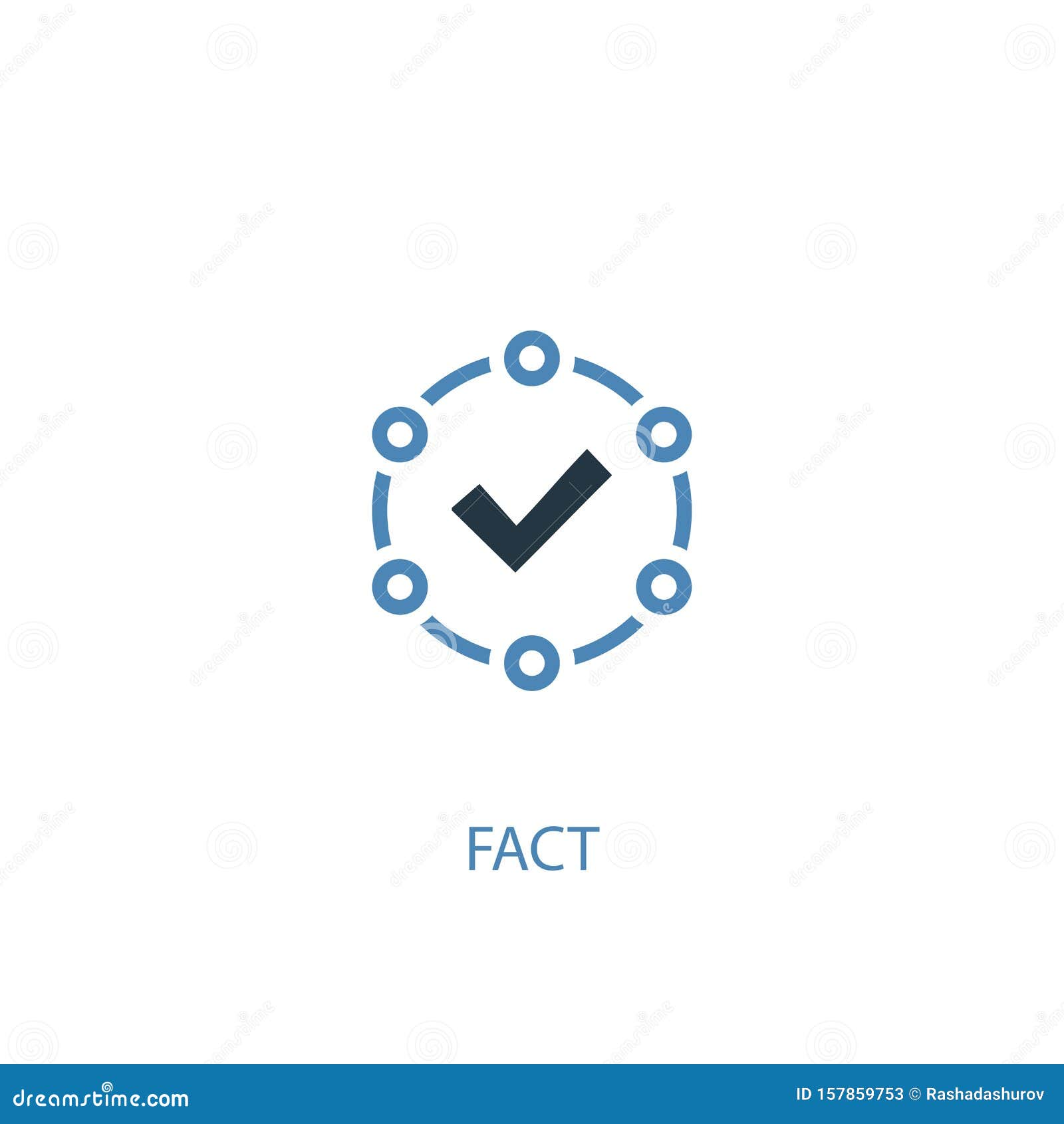 Icono De Concepto De Hecho 2 Coloreado. Simple Ilustración del Vector ...