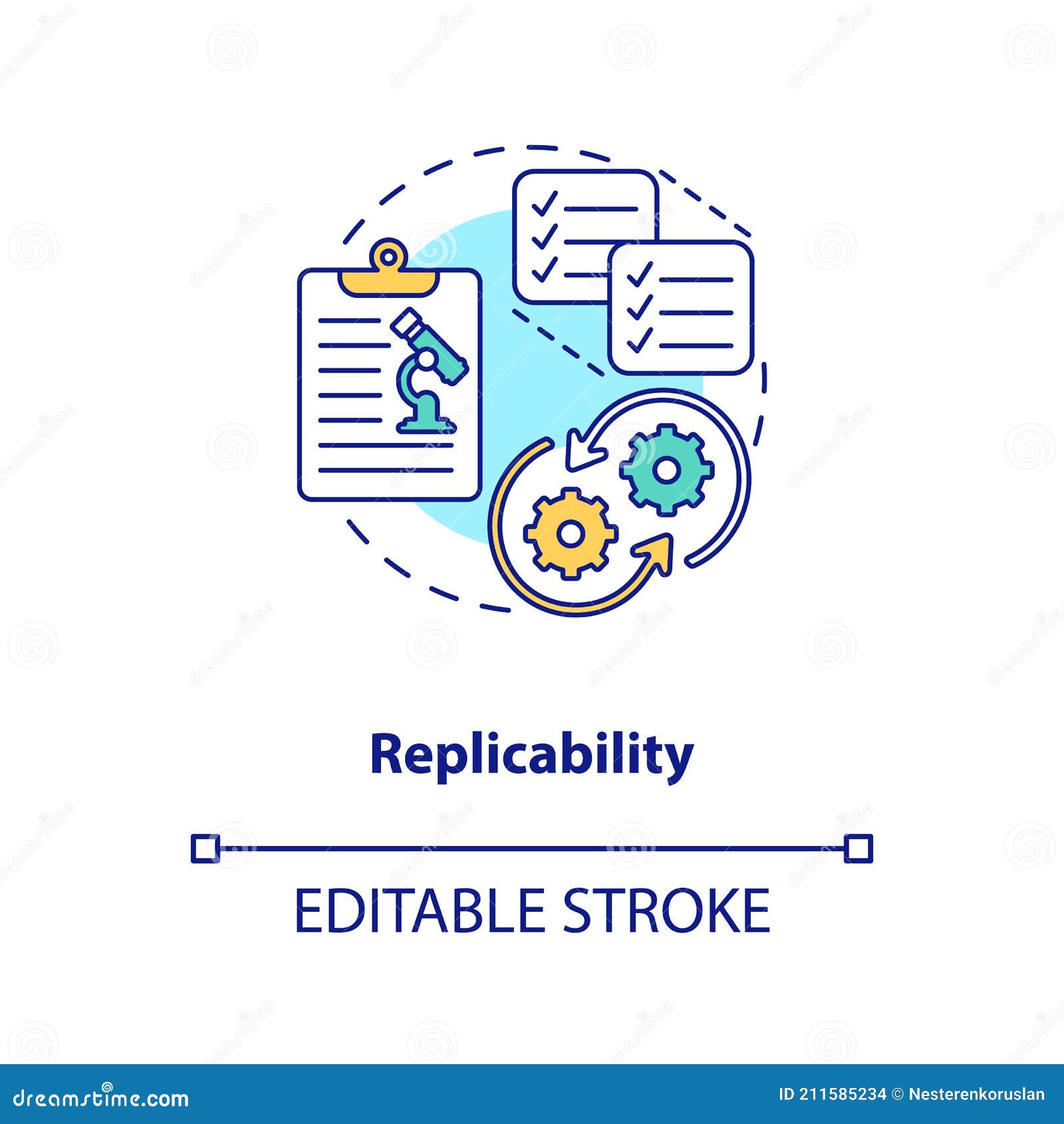 Icono De Concepto De Replicabilidad Ilustración del Vector ... Icono De Concepto De Replicabilidad Ilustración del Vector ...