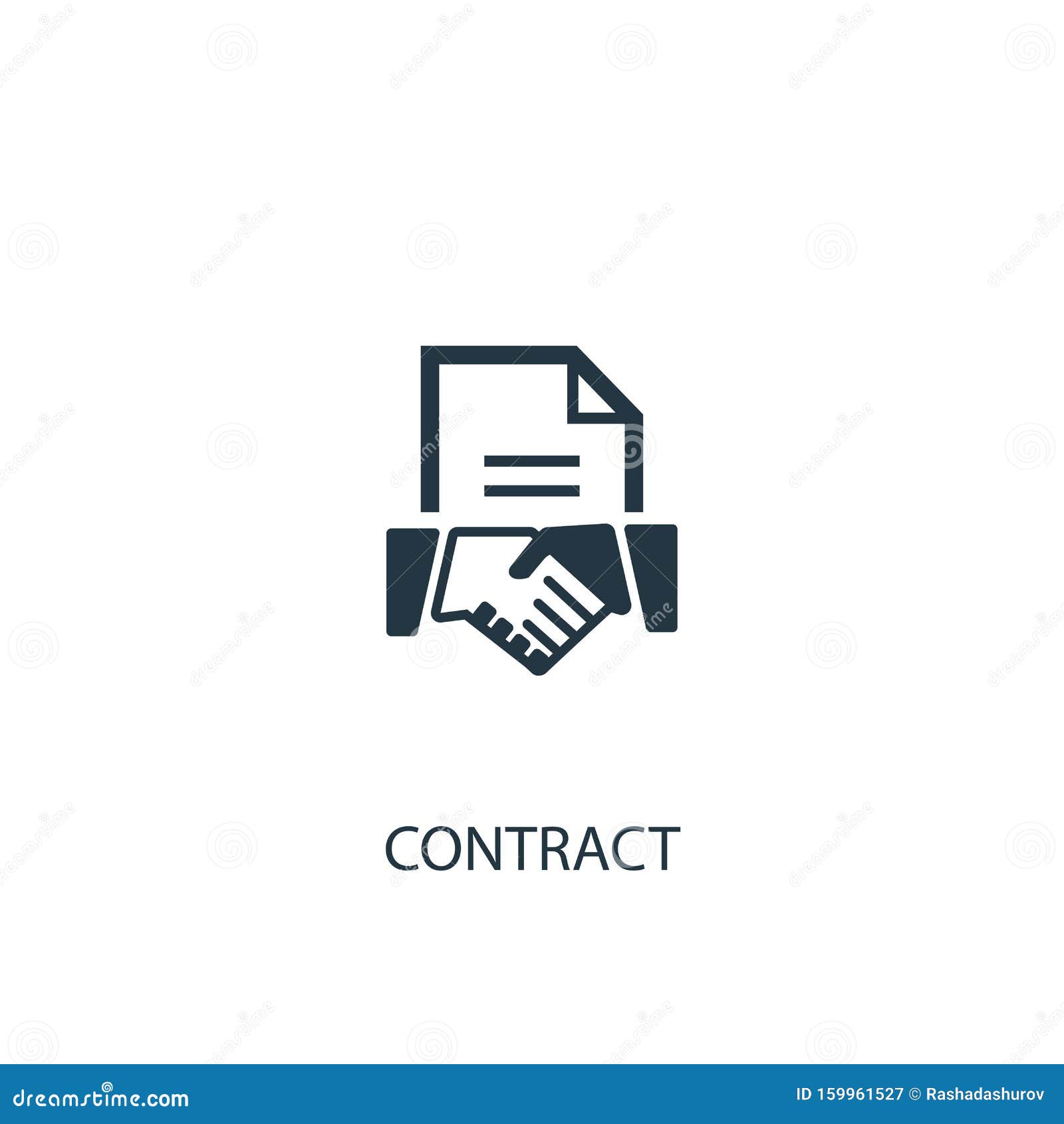 Icono De Contrato. Elemento Simple Ilustración del Vector - Ilustración ...