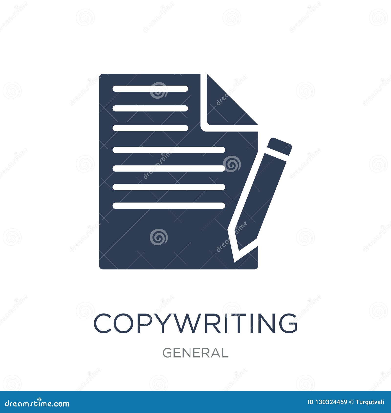 Icono De Copywriting Icono Copywriting Del Vector Plano De Moda En B Blanco Ilustración del ...