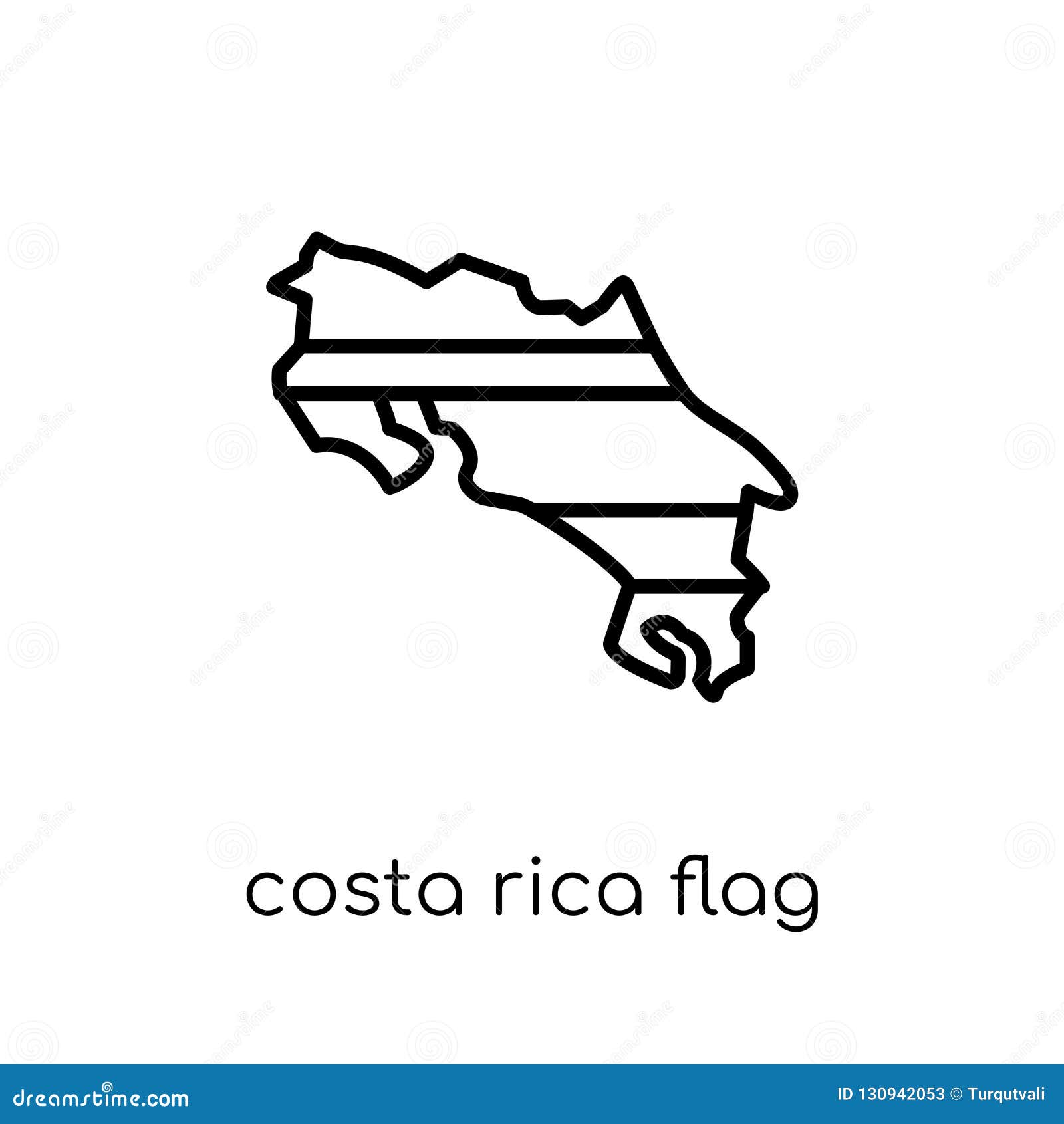 Icono de Costa Rica Flag ilustración del vector. Ilustración de emblema ...