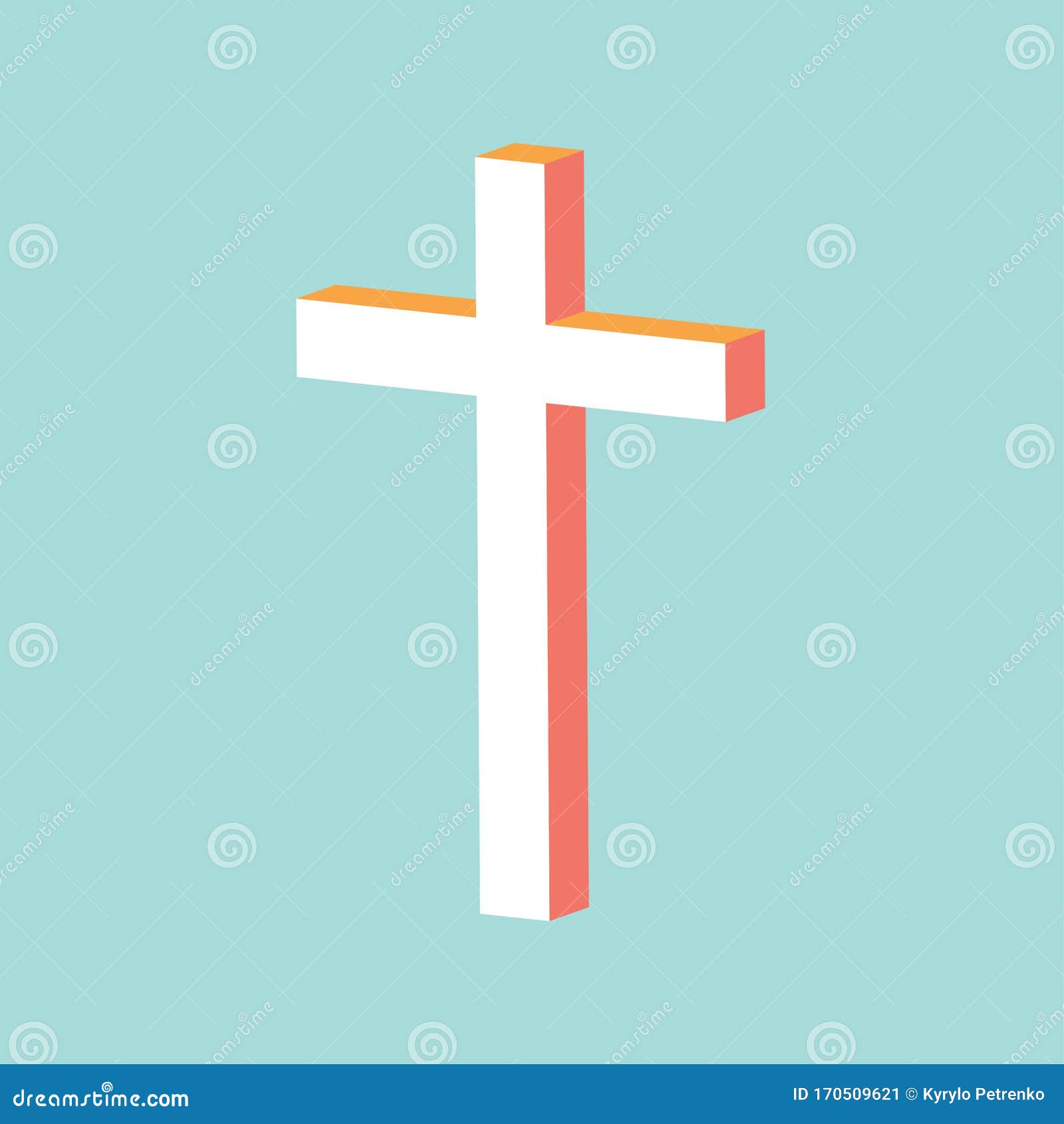 Icono De Cruz Moderno Hecho 3d Vector Aislado Ilustración del Vector ...