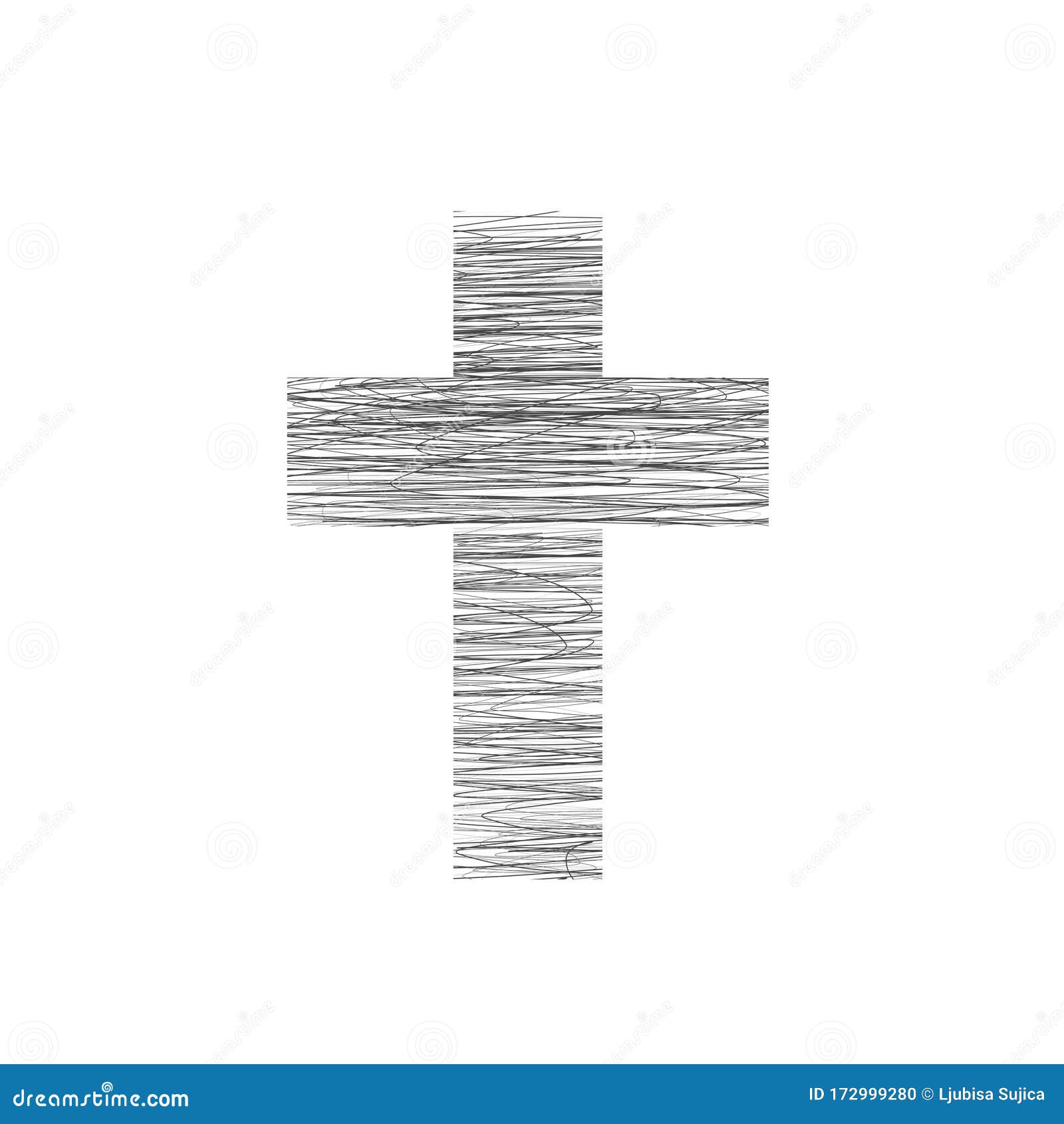 Icono de cruz ilustración del vector. Ilustración de aislado - 172999280