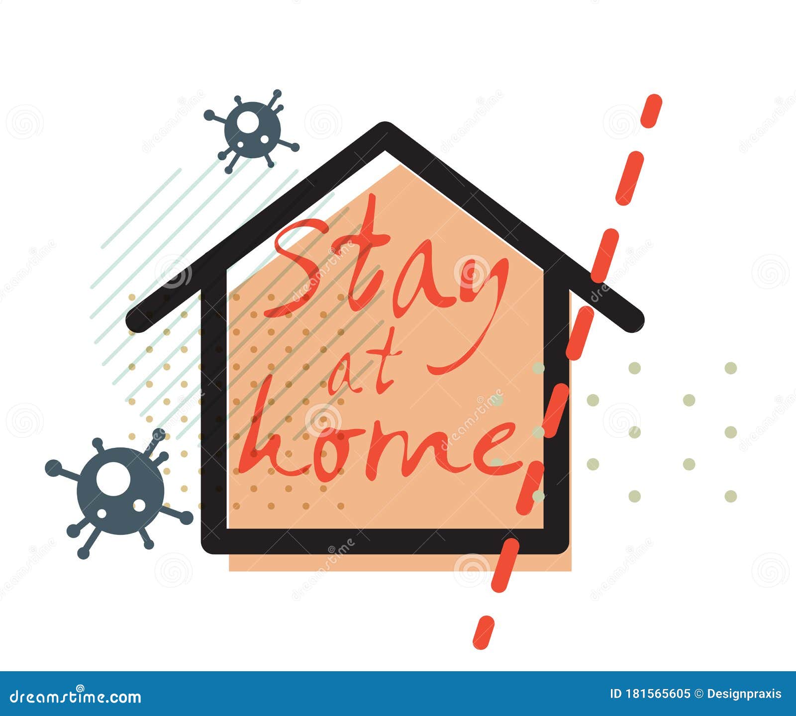 Icono De Cuarentena En Casa Ilustración del Vector - Ilustración de ...