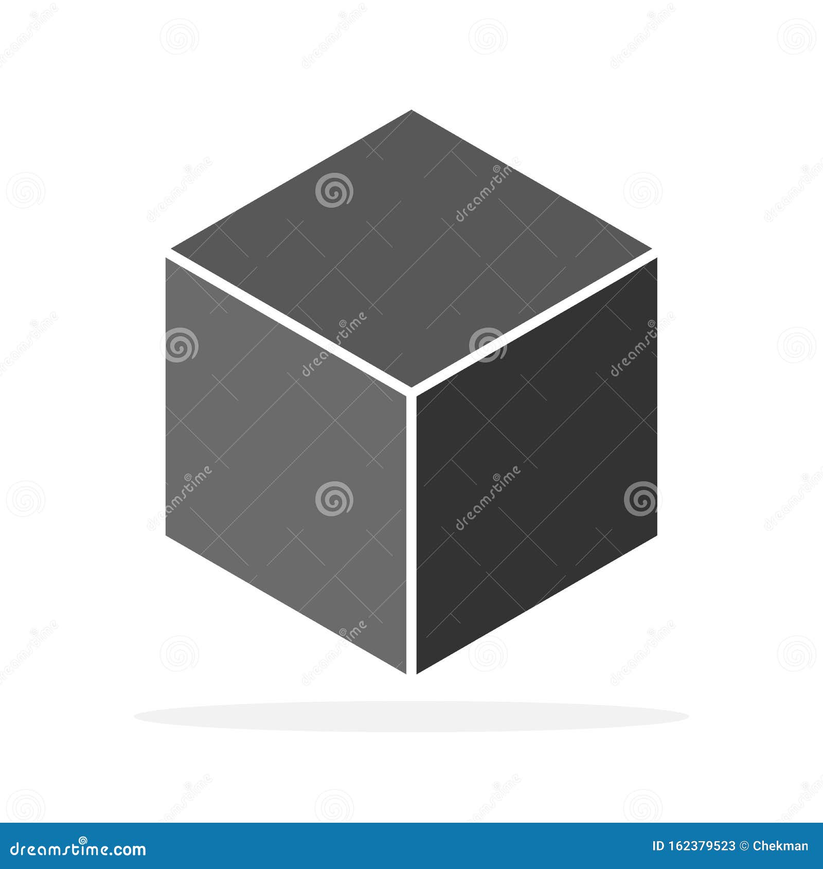 Icono de cubo - vector stock de ilustración. Ilustración de objeto ...