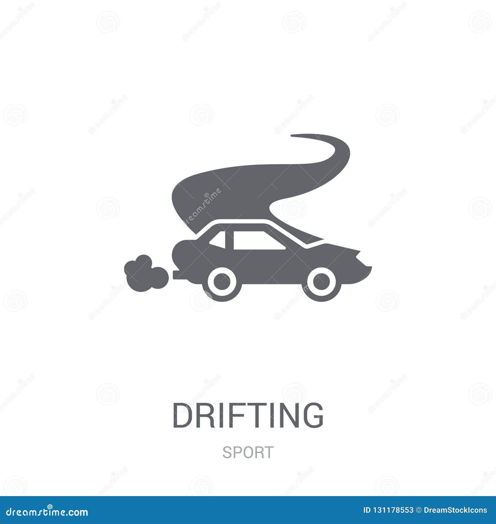 Icono de deriva ilustración del vector. Ilustración de coche - 131178553