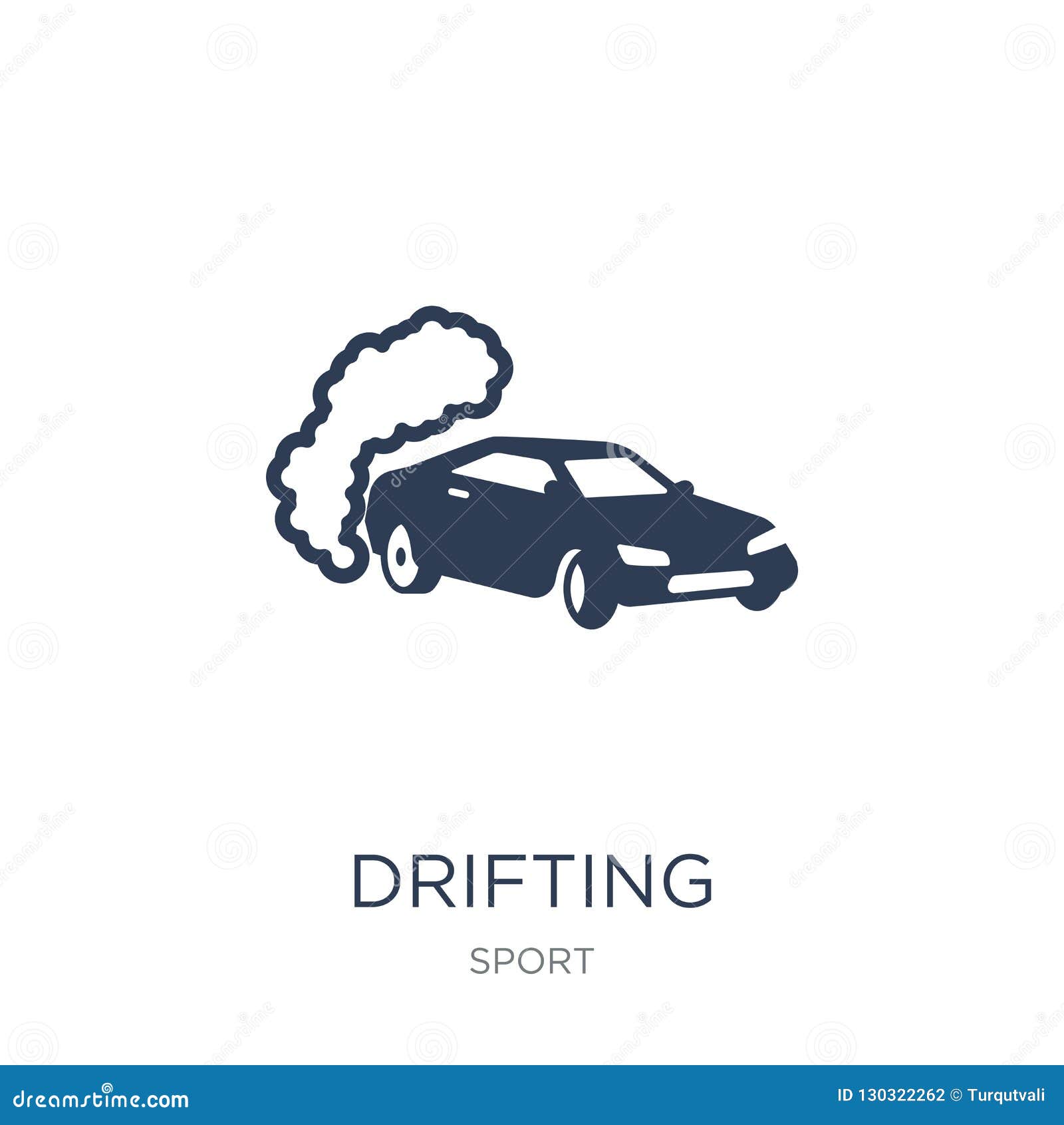 Icono De Deriva Icono De Deriva Del Vector Plano De Moda En El Backgro ...