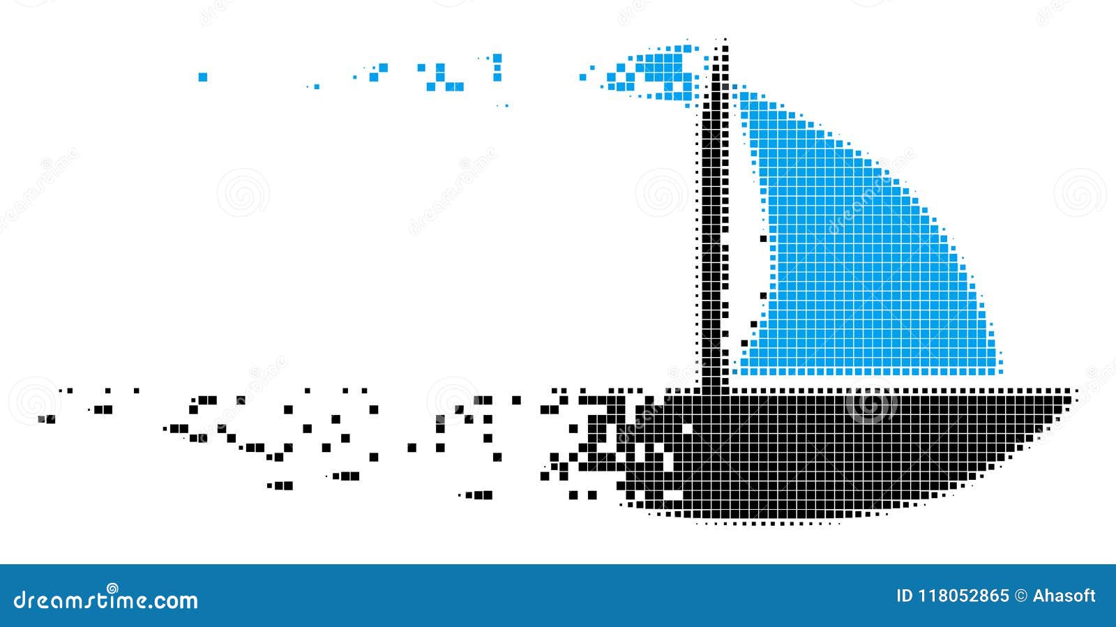 Icono De Desintegración Del Pixel Del Yate Ilustración del Vector ...