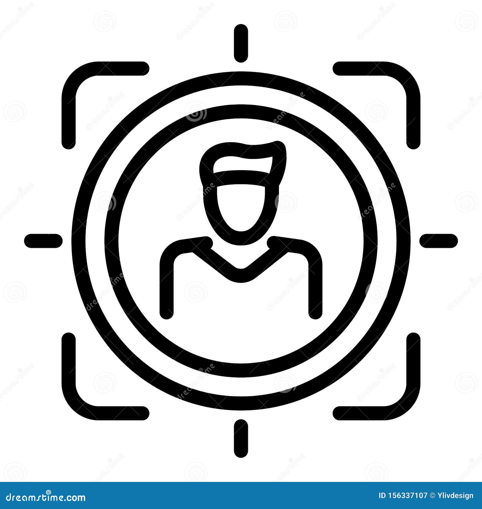 Icono De Destino De Persona, Estilo De Esquema Ilustración del Vector ...