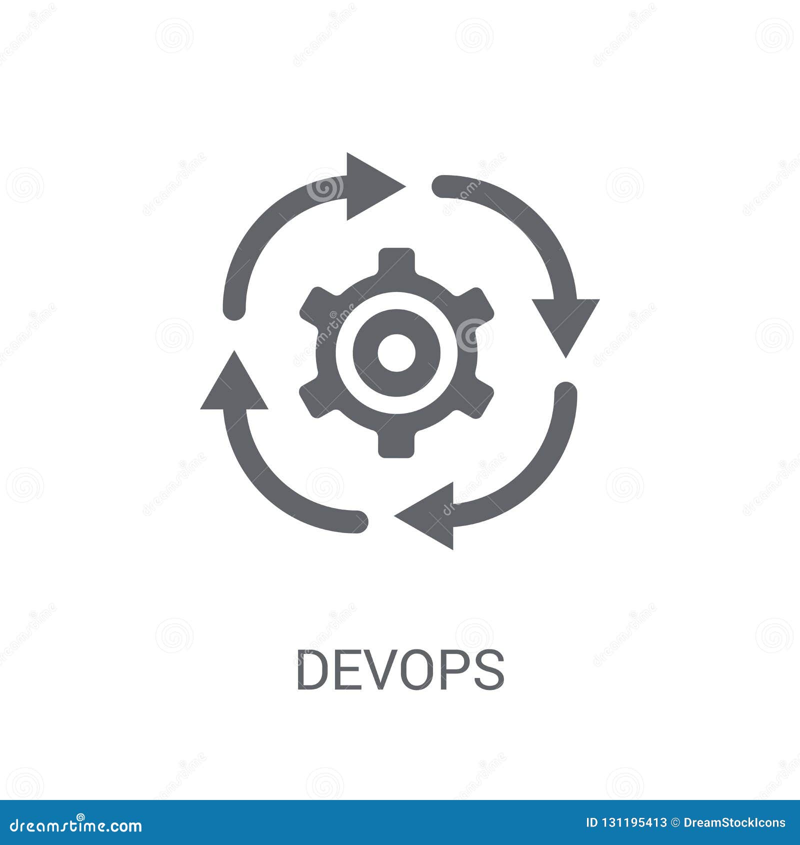 Icono de DEVOPS ilustración del vector. Ilustración de ordenador - 131195413