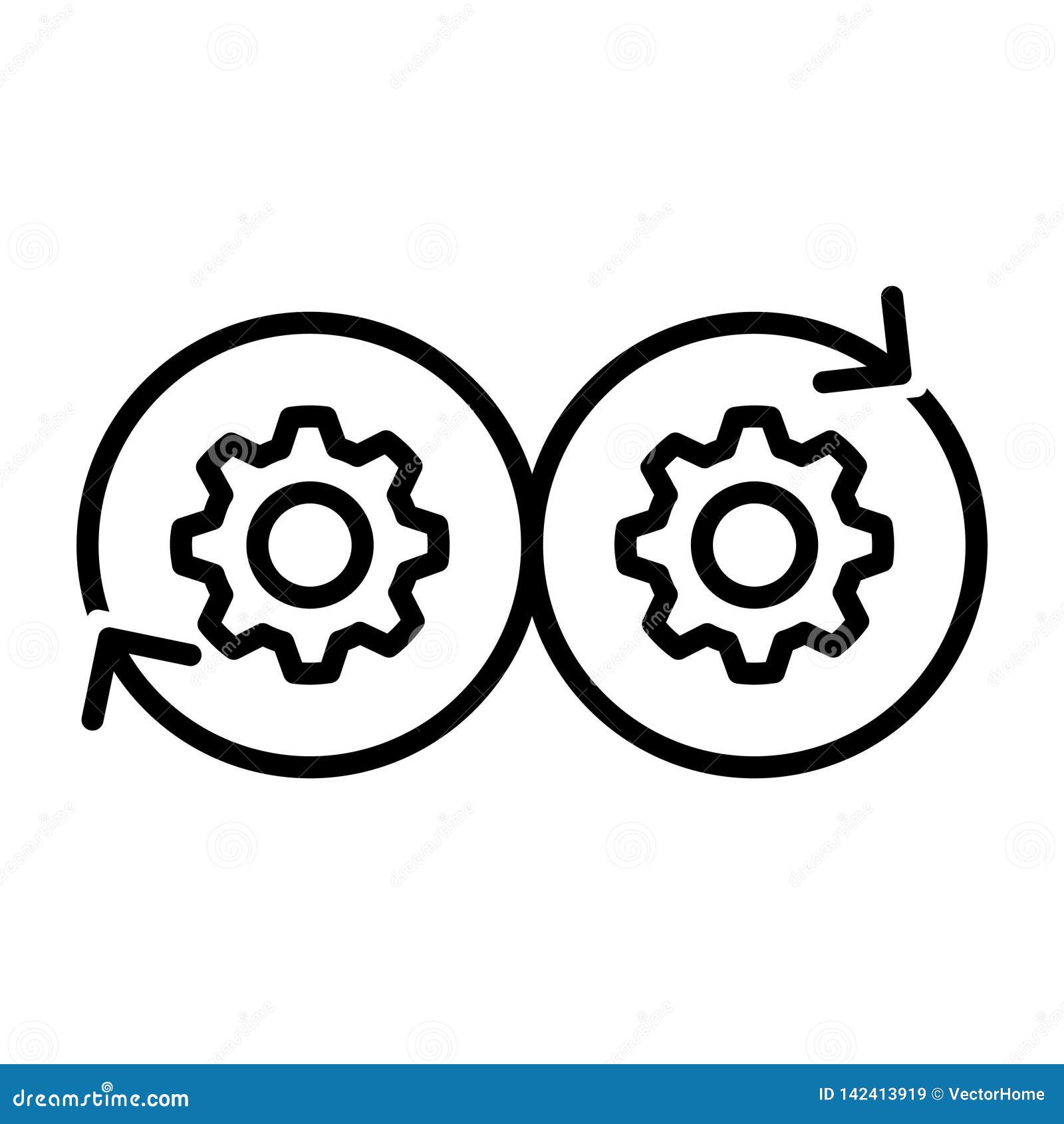 Icono De DEVOPS En Un Fondo Blanco Ilustración del Vector - Ilustración ...