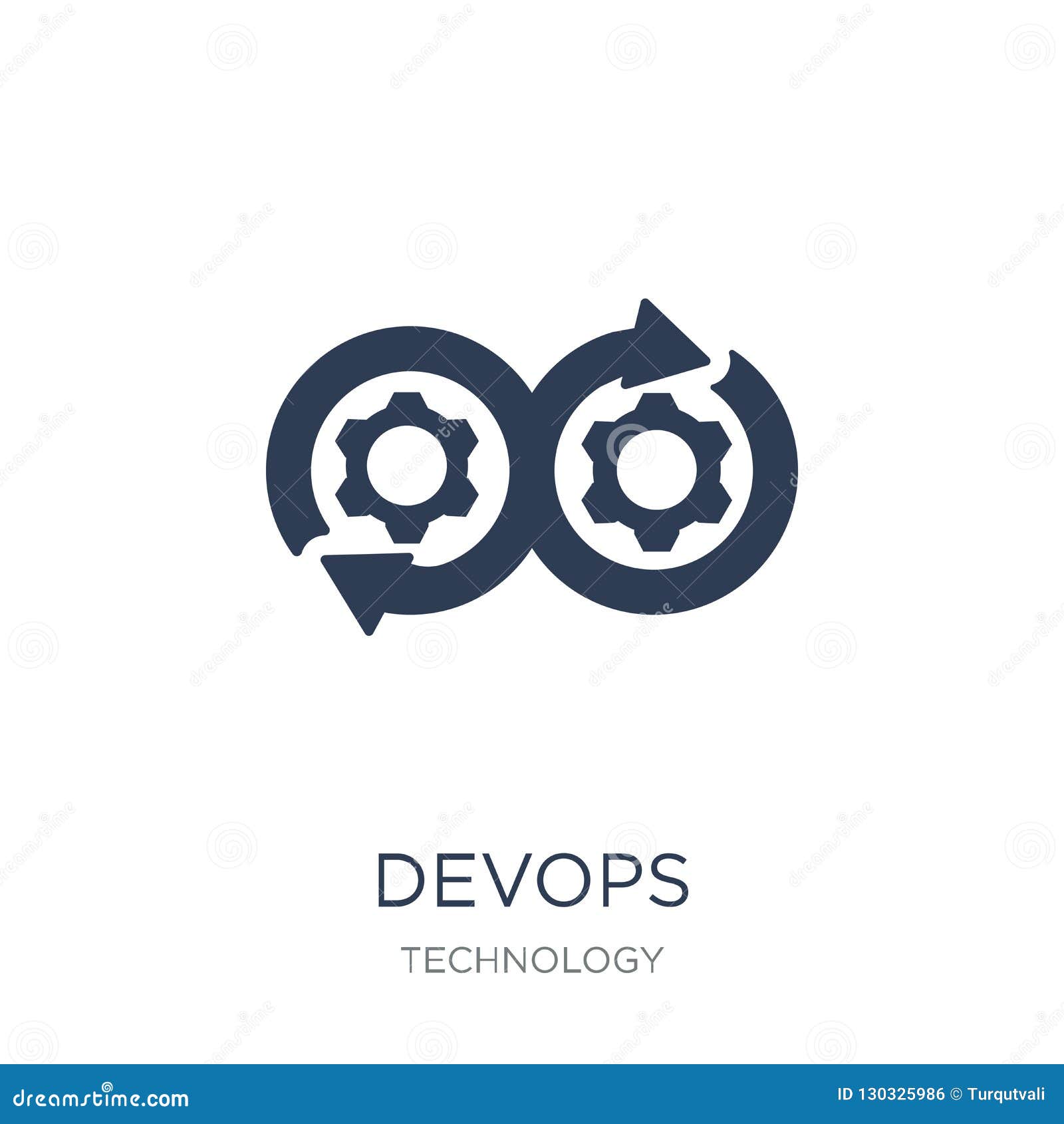 Icono De DEVOPS Icono Plano De Moda Del Vector DEVOPS En El Fondo ...