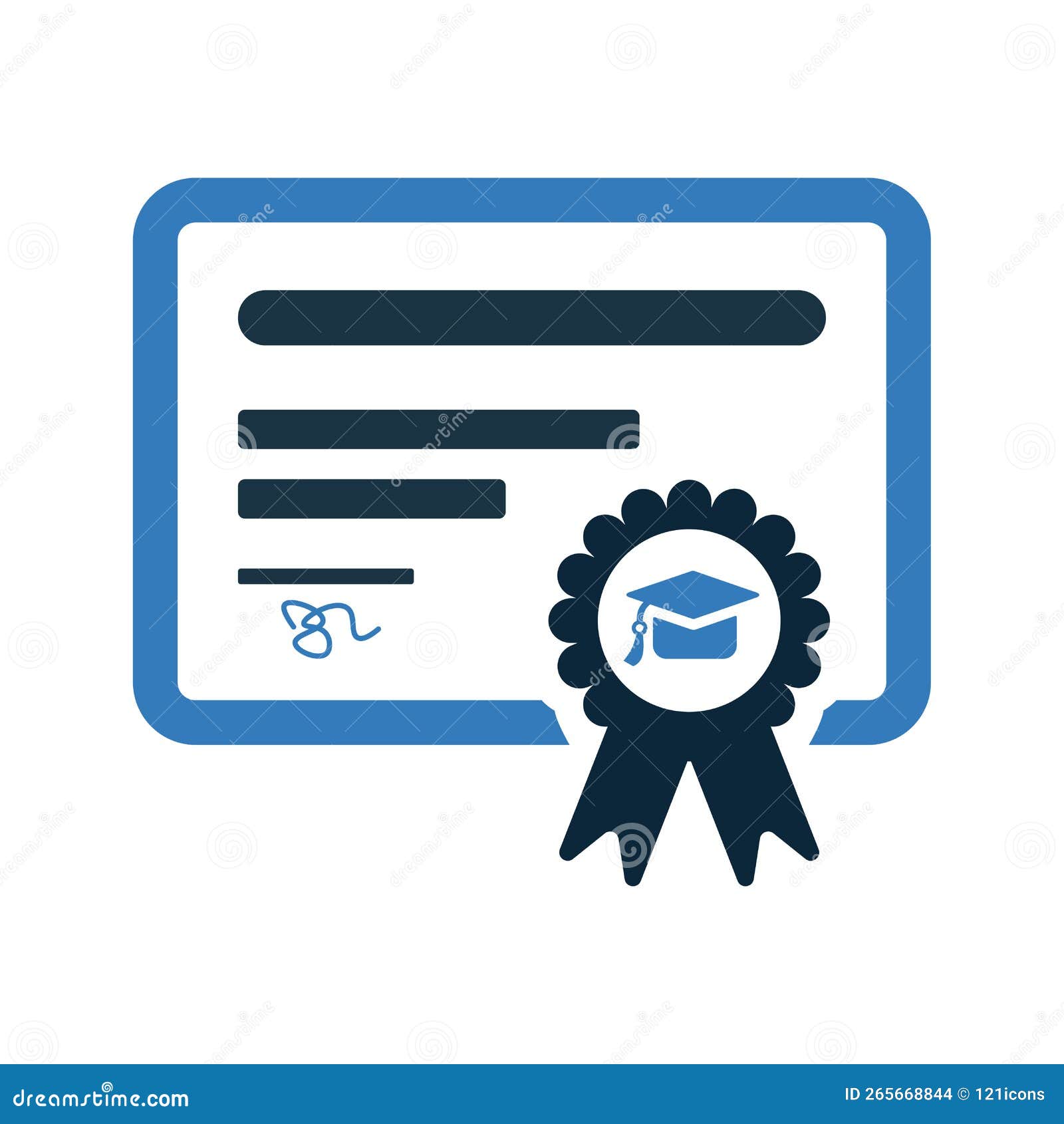 Icono De Diploma De Certificado. Logotipo Vectorial Editable Stock de ...