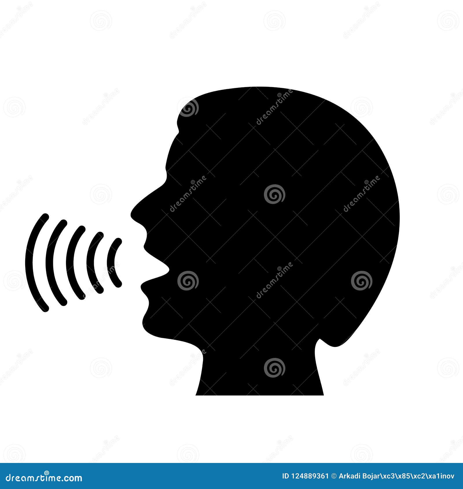 Icono De Discurso Del Vector De La Voz Del Hombre Ilustración del ...