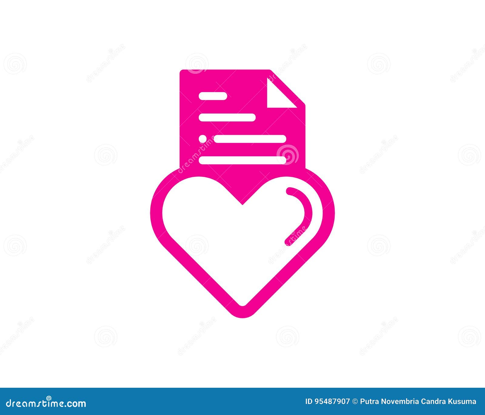 Icono De Documento Del Amor Logo Design Element Ilustración del Vector ...