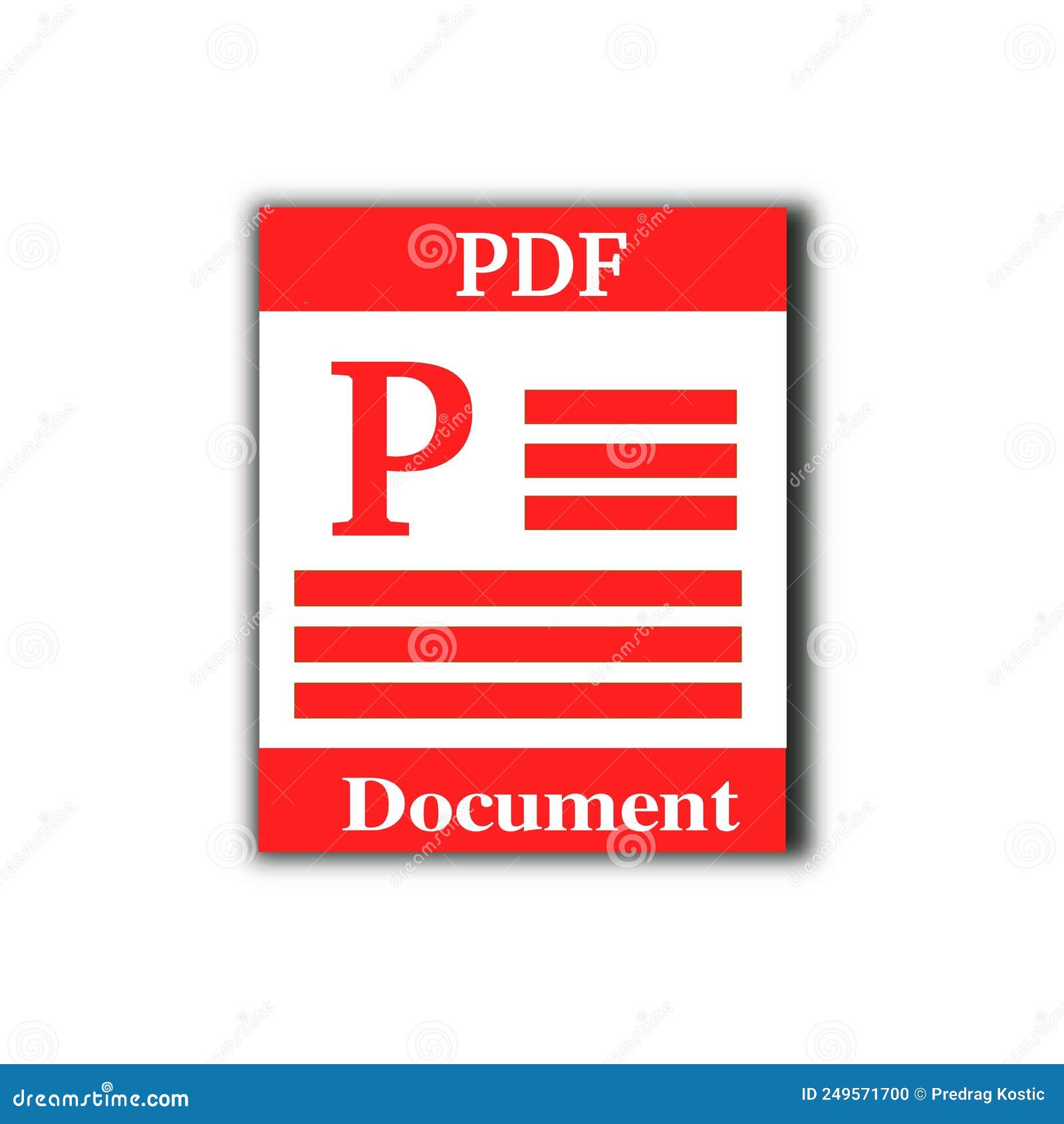 Icono de documento pdf stock de ilustración. Ilustración de vector ...