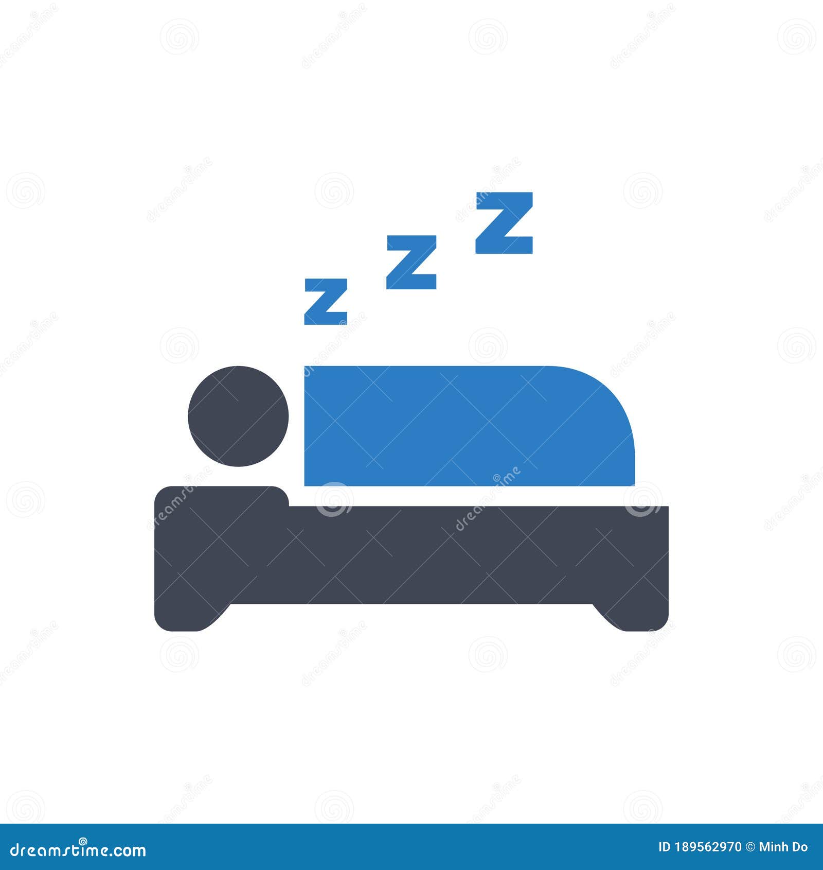 Icono de dormir ilustración del vector. Ilustración de icono - 189562970