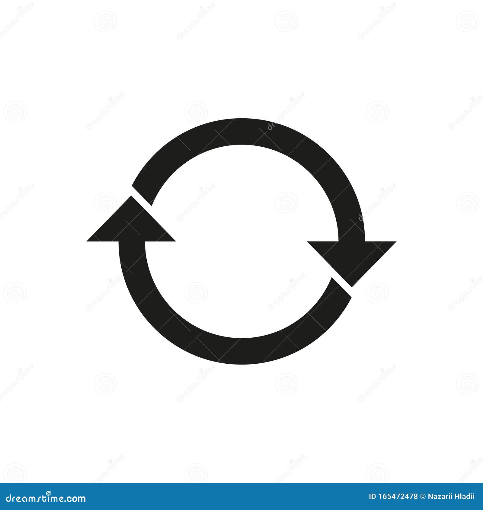 Icono De Dos Flechas Circulares Aislado Ilustración del Vector ...