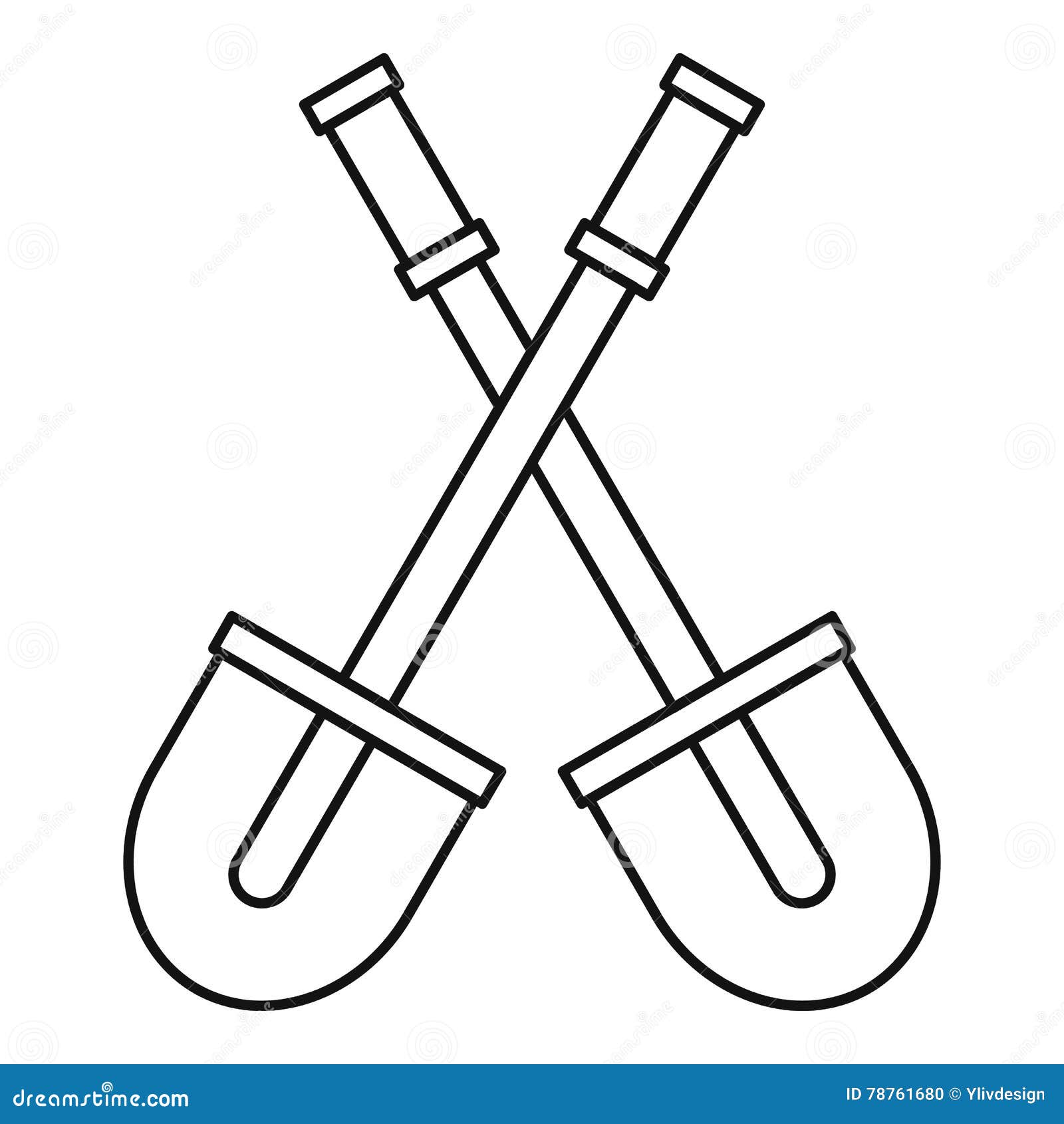 Icono De Dos Palas, Estilo Del Esquema Ilustración del Vector ...