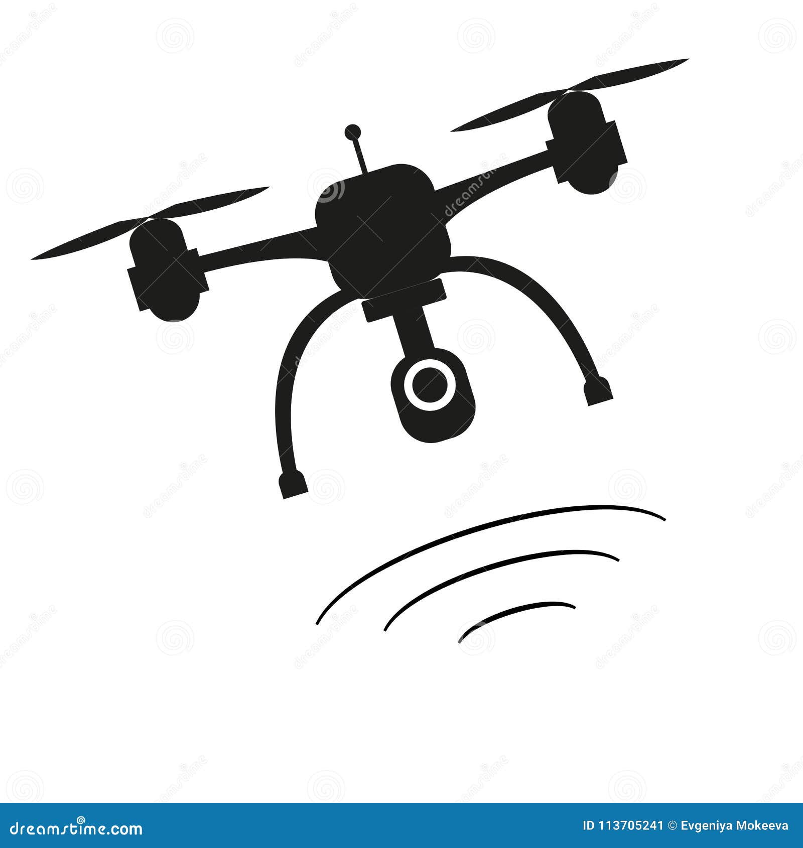 Icono de Dron ilustración del vector. Ilustración de negocios - 113705241