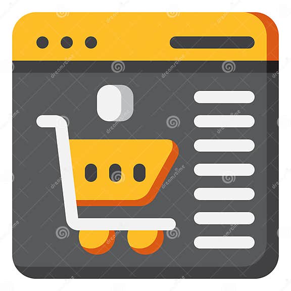 Icono De Ecommerce. Concepto De Marketing Digital. Icono Plano ... Icono De Ecommerce. Concepto De Marketing Digital. Icono Plano ...