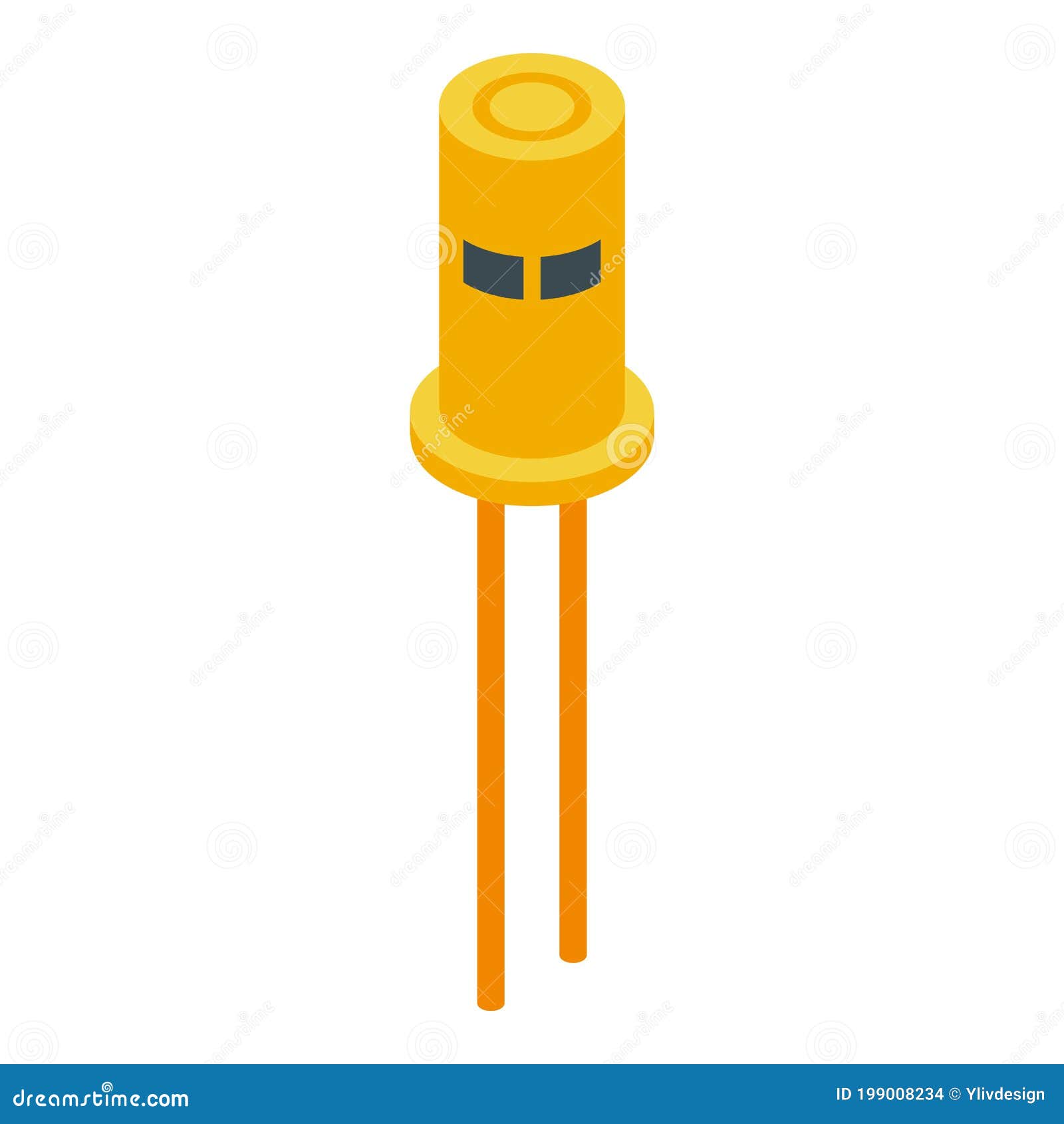 Icono De Emisión De Diodos Estilo Isométrico Ilustración Del Vector