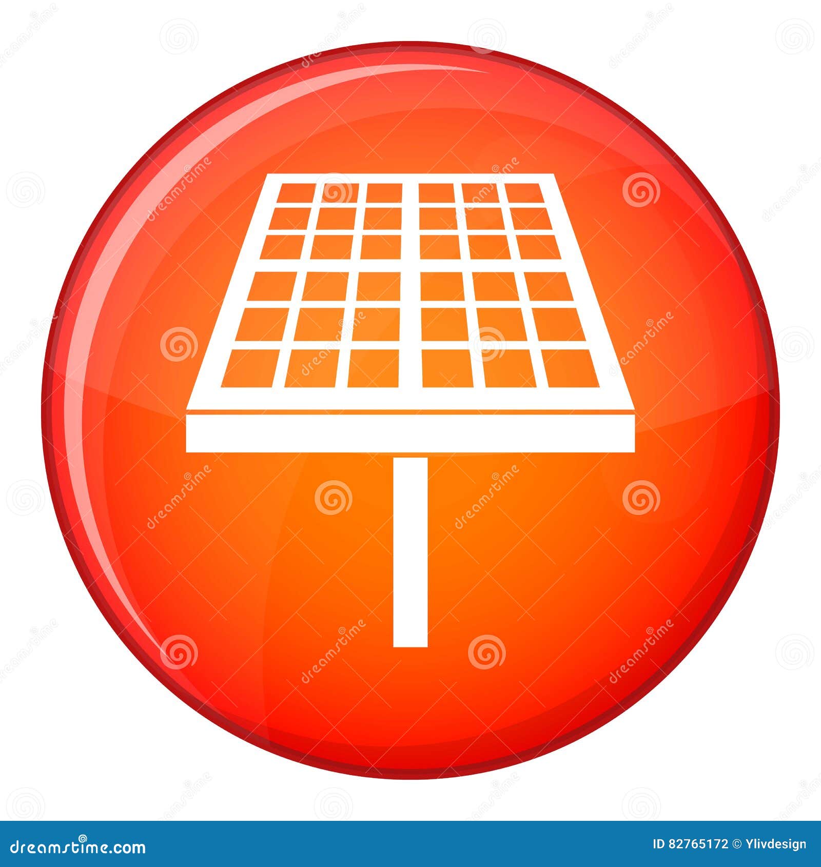 Icono De Energía Solar Del Panel, Estilo Plano Ilustración del Vector ...
