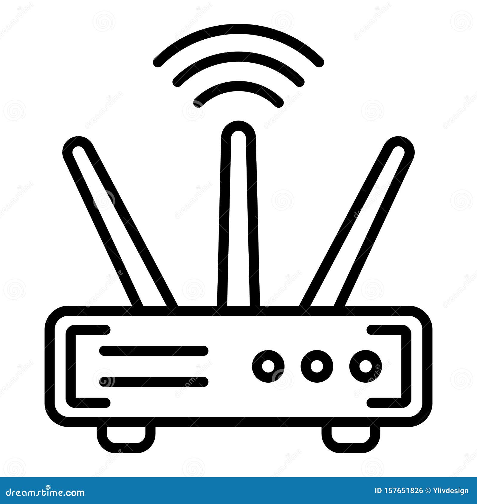 Icono De Enrutador Wifi, Estilo De Esquema Ilustración del Vector ... Icono De Enrutador Wifi, Estilo De Esquema Ilustración del Vector ...