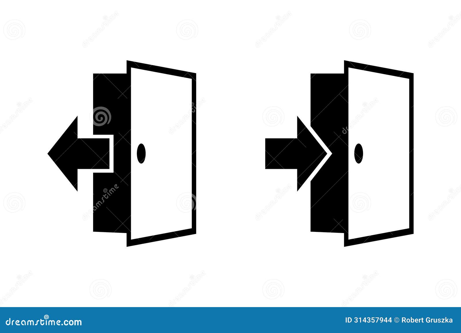 Icono de entrada y salida ilustración del vector. Ilustración de vector ...