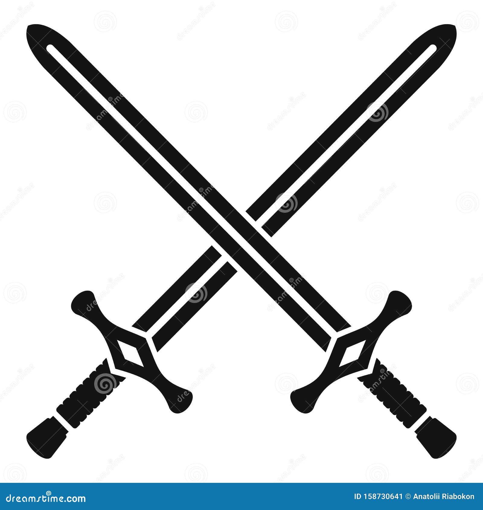 Icono De Espadas Cruzadas, Estilo Simple Ilustración del Vector ...