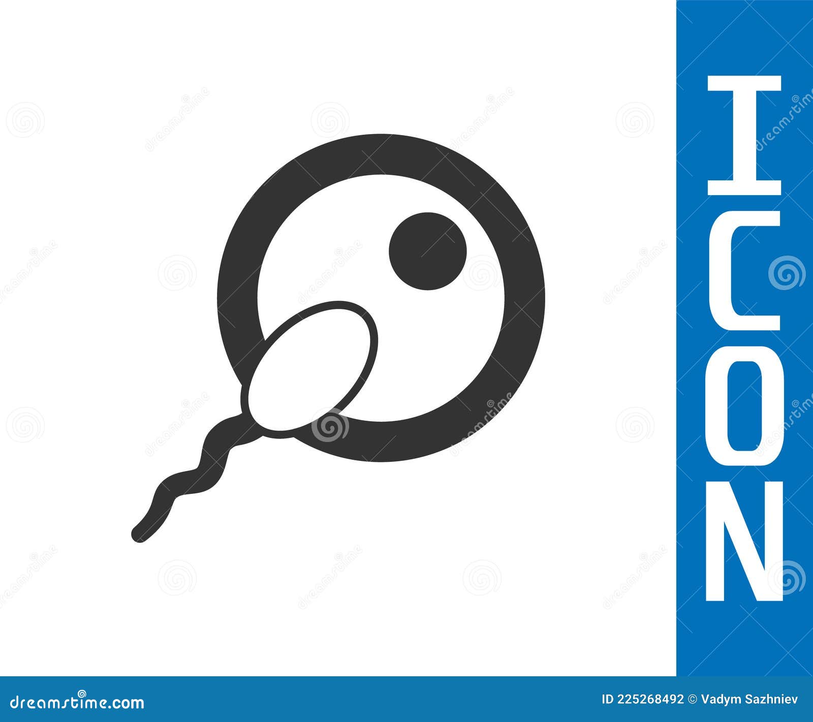 Icono De Esperma Gris Aislado En Fondo Blanco. Vector Ilustración del ...