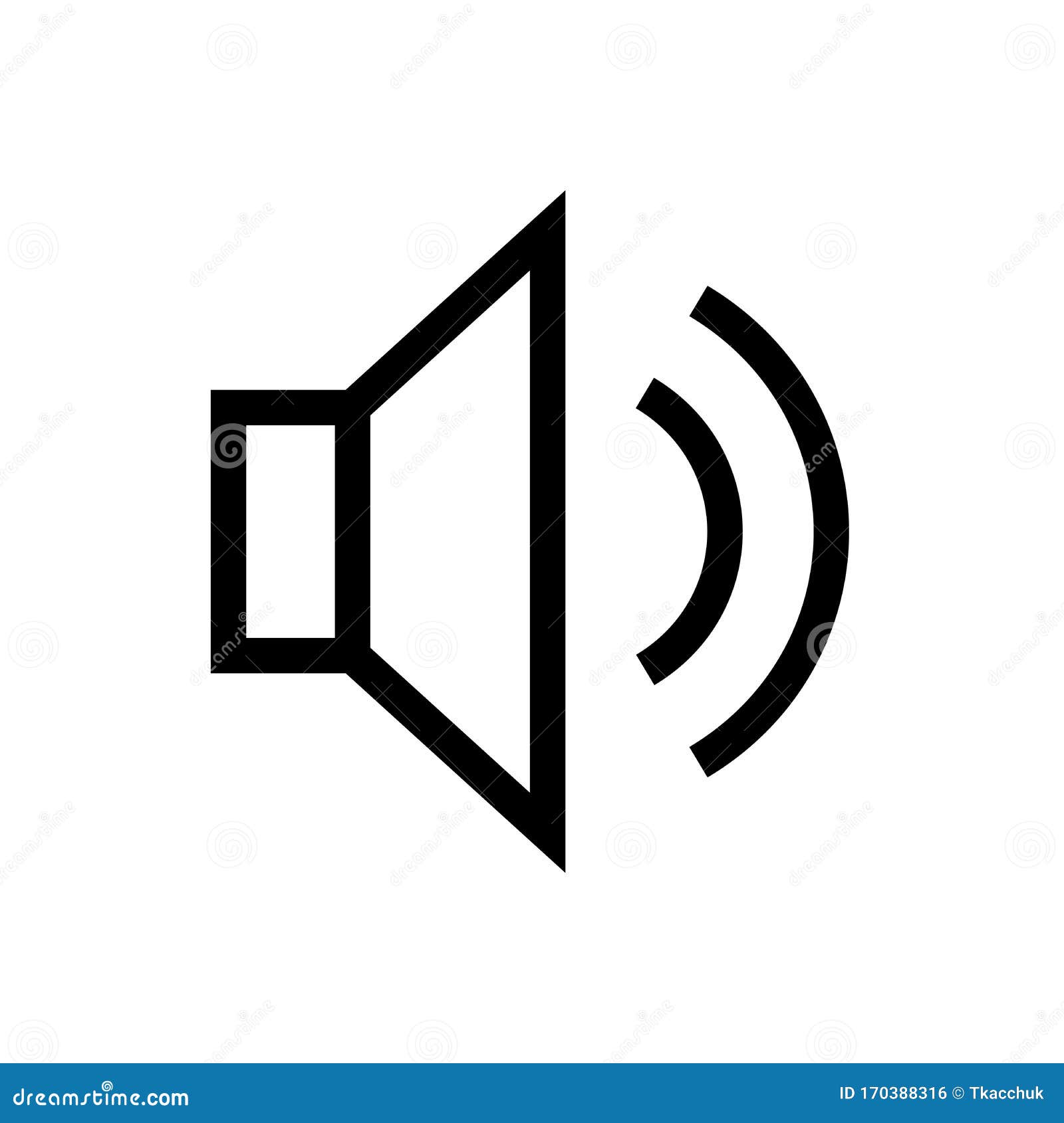 Icono De Esquema De Volumen Y Sonido Ilustración del Vector ...