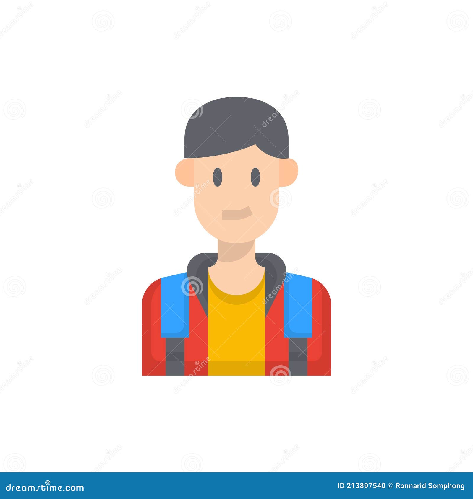 Icono De Estudiante Vector De Color Plano Ilustración del Vector ...