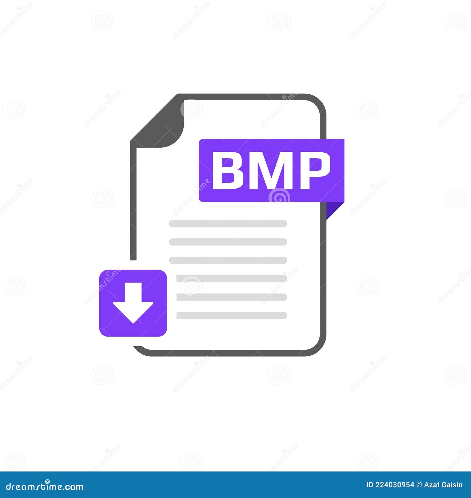 Icono De Extensión De Formato De Archivo Bmp Stock de ilustración ...